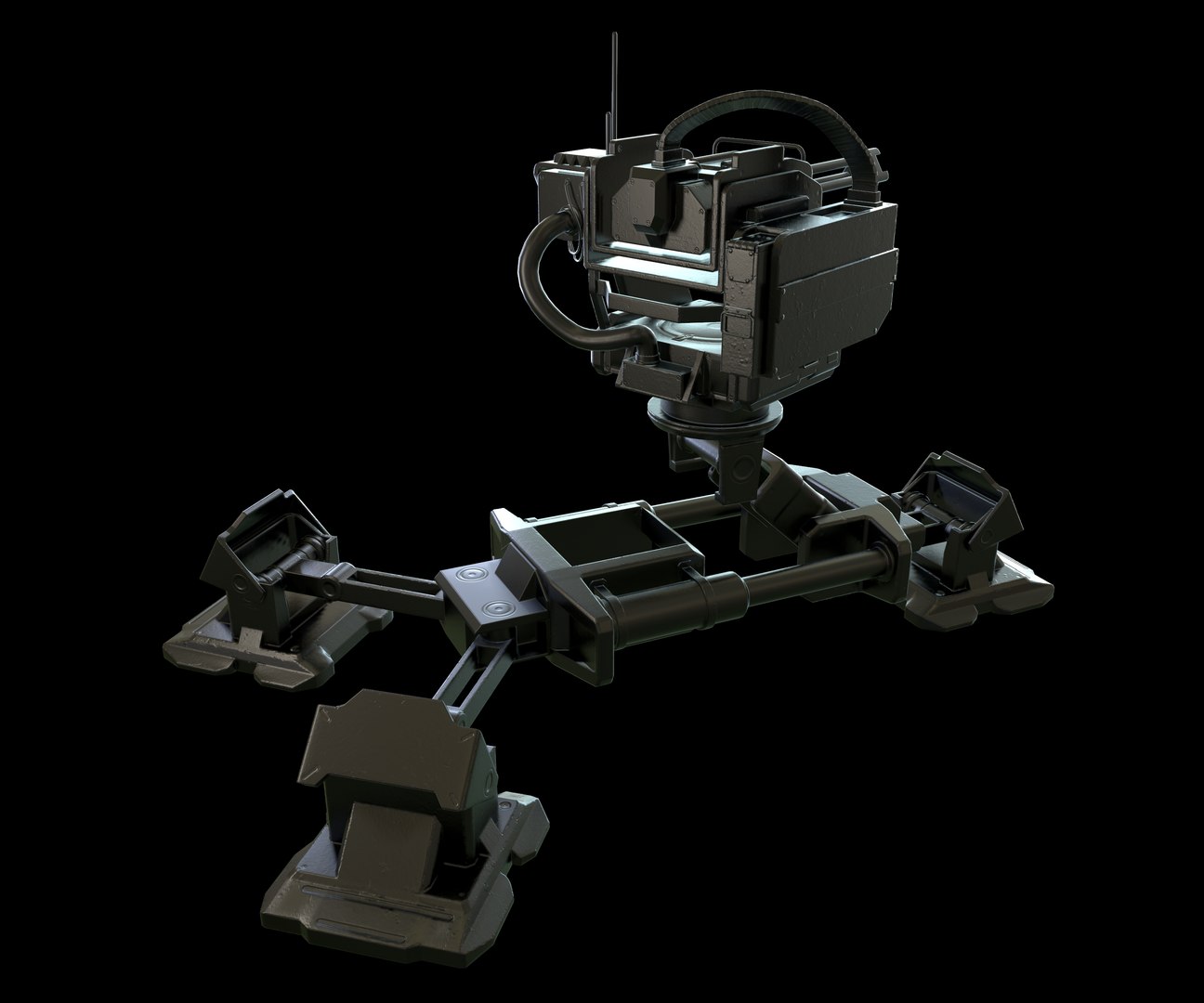 3d model of ready sentry turret