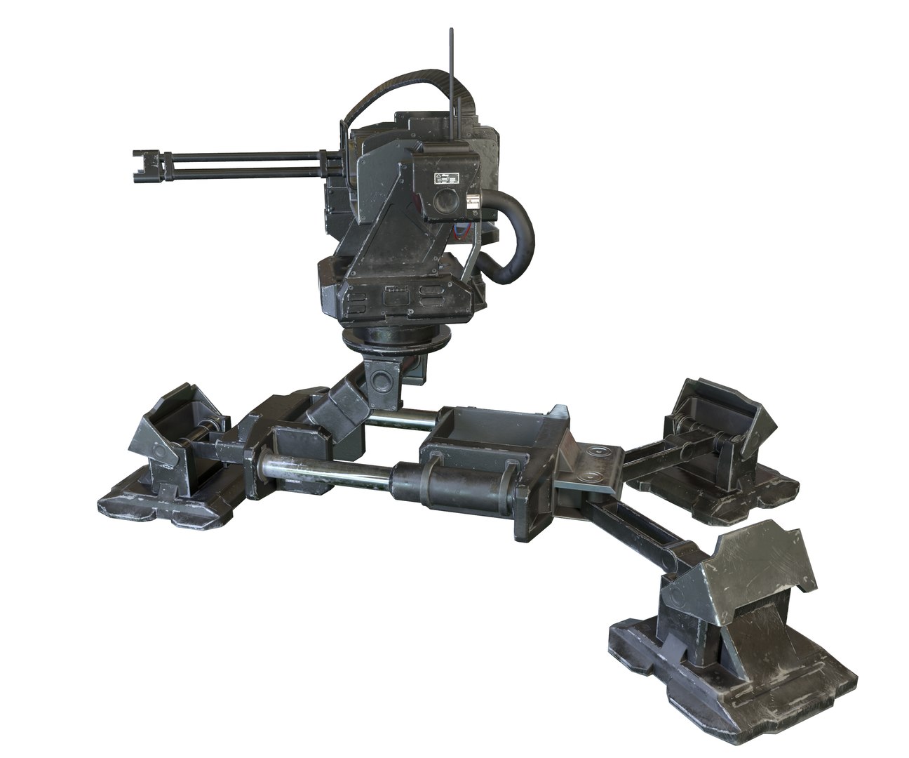 3d model of ready sentry turret