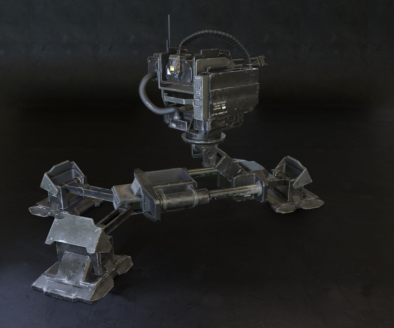 3d model of ready sentry turret