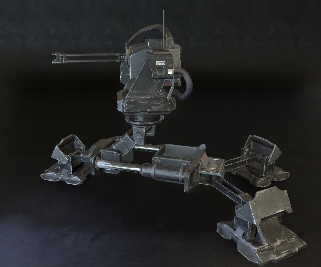 3d model of ready sentry turret