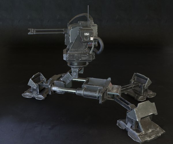 3d model of ready sentry turret