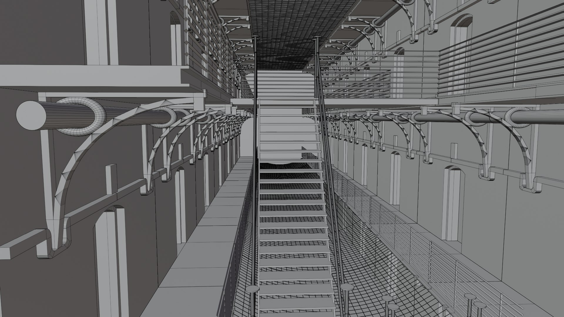 Prison Interior 3D Model - TurboSquid 2157348