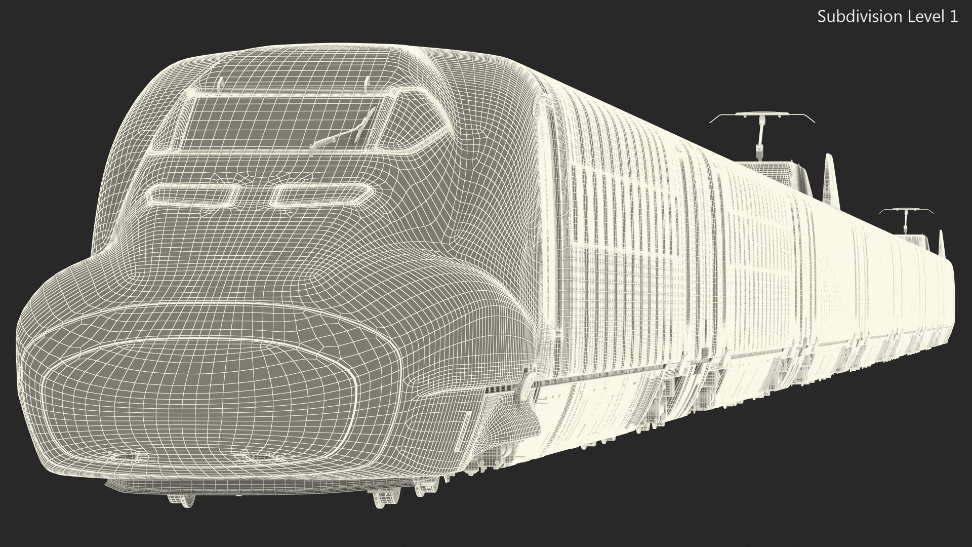 3D High Speed Bullet Train Rigged for Maya - TurboSquid 2025870