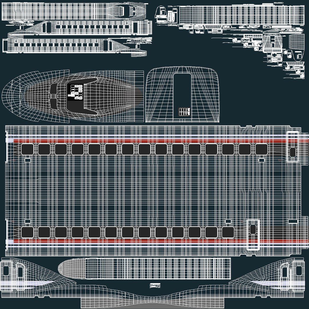 3D High Speed Bullet Train Rigged for Maya - TurboSquid 2025870