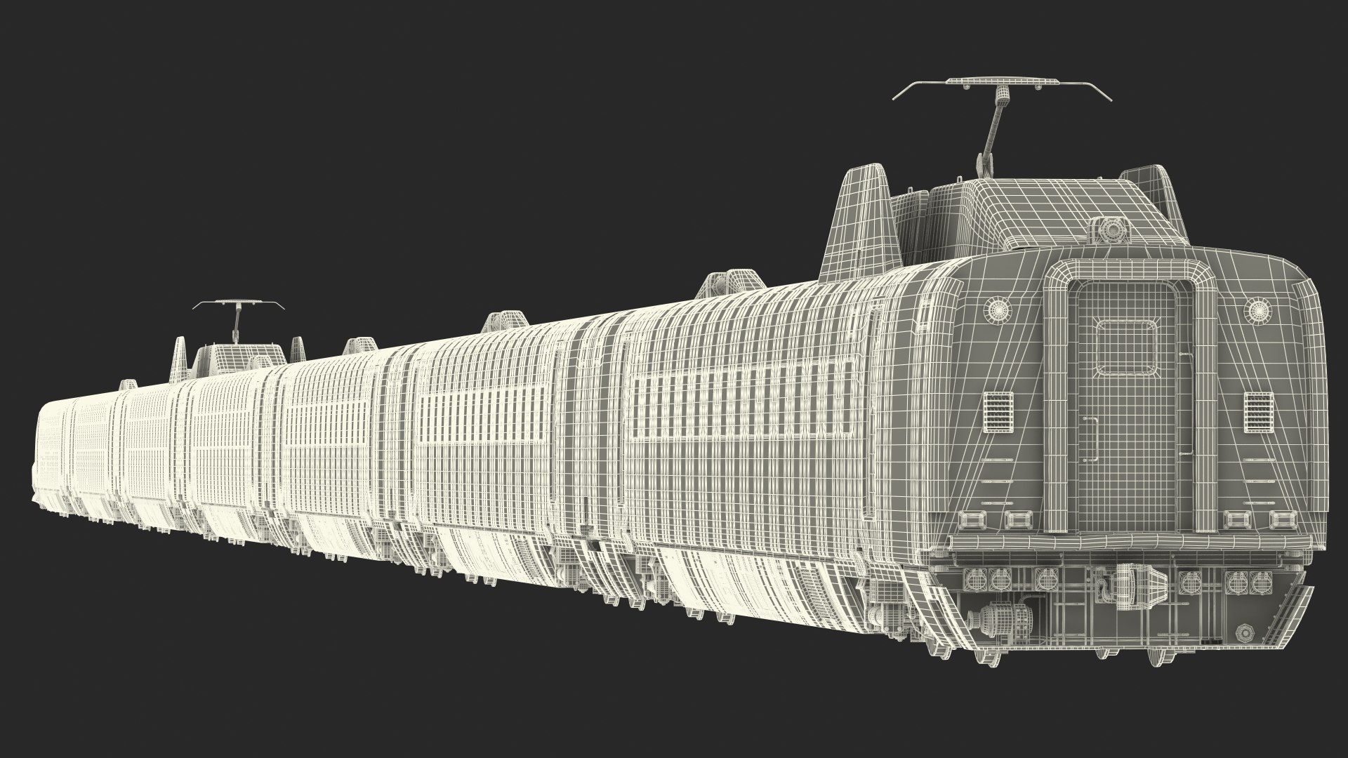 3D High Speed Bullet Train Rigged for Maya - TurboSquid 2025870