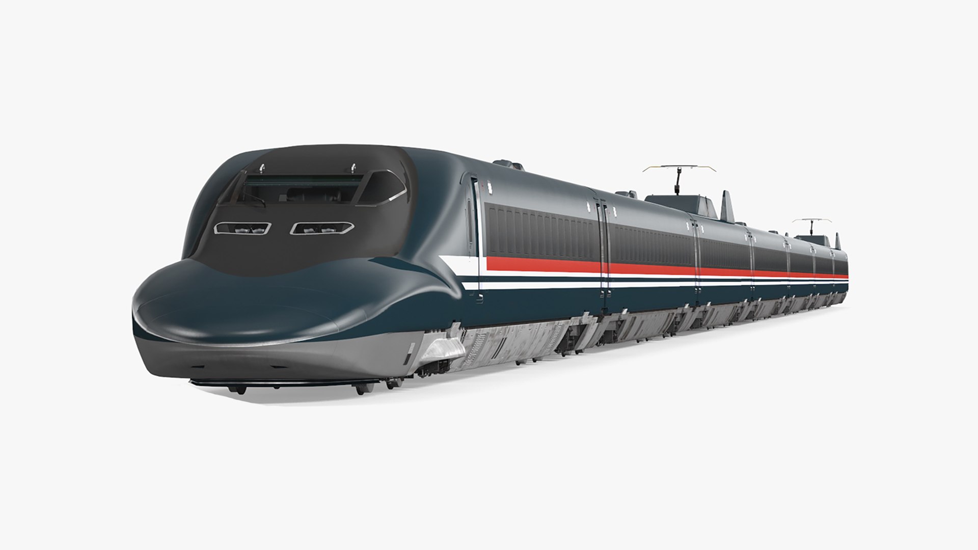 3D High Speed Bullet Train Rigged for Maya - TurboSquid 2025870