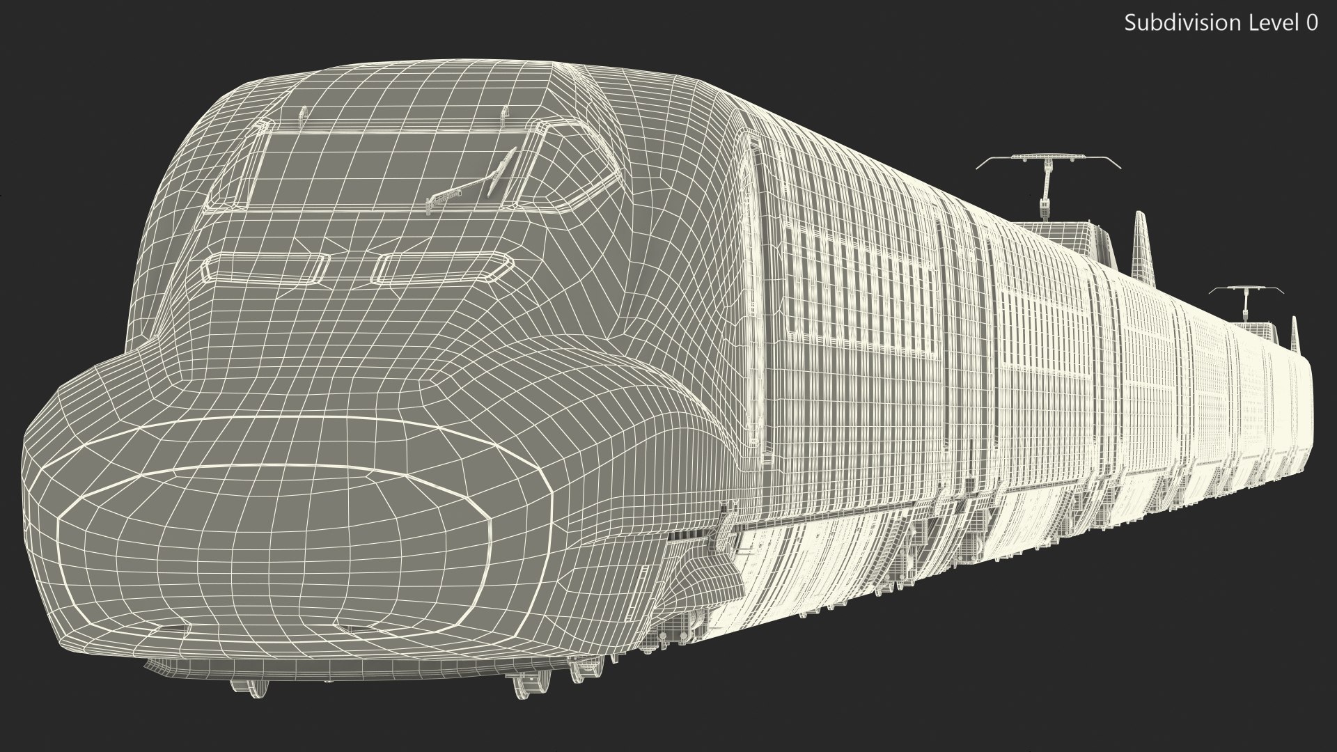3D High Speed Bullet Train Rigged for Maya - TurboSquid 2025870