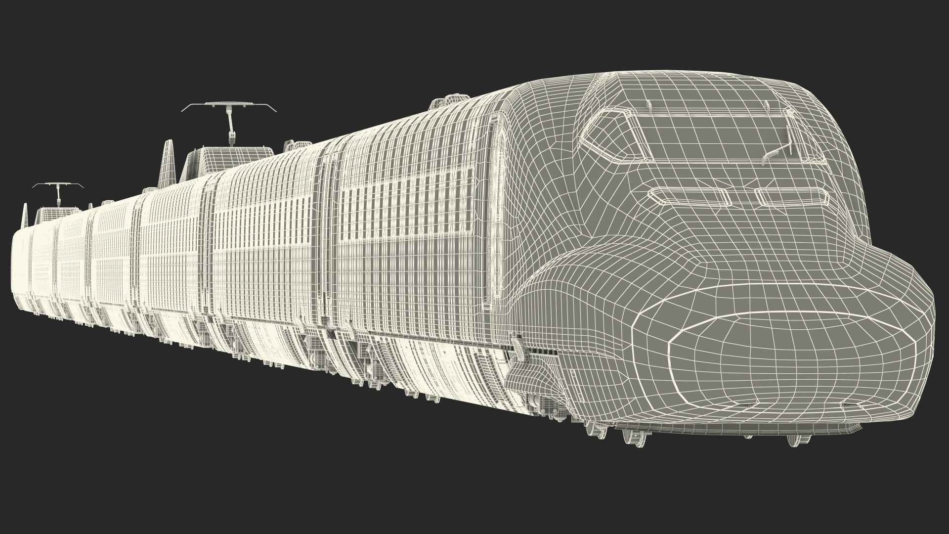 3D High Speed Bullet Train Rigged for Maya - TurboSquid 2025870