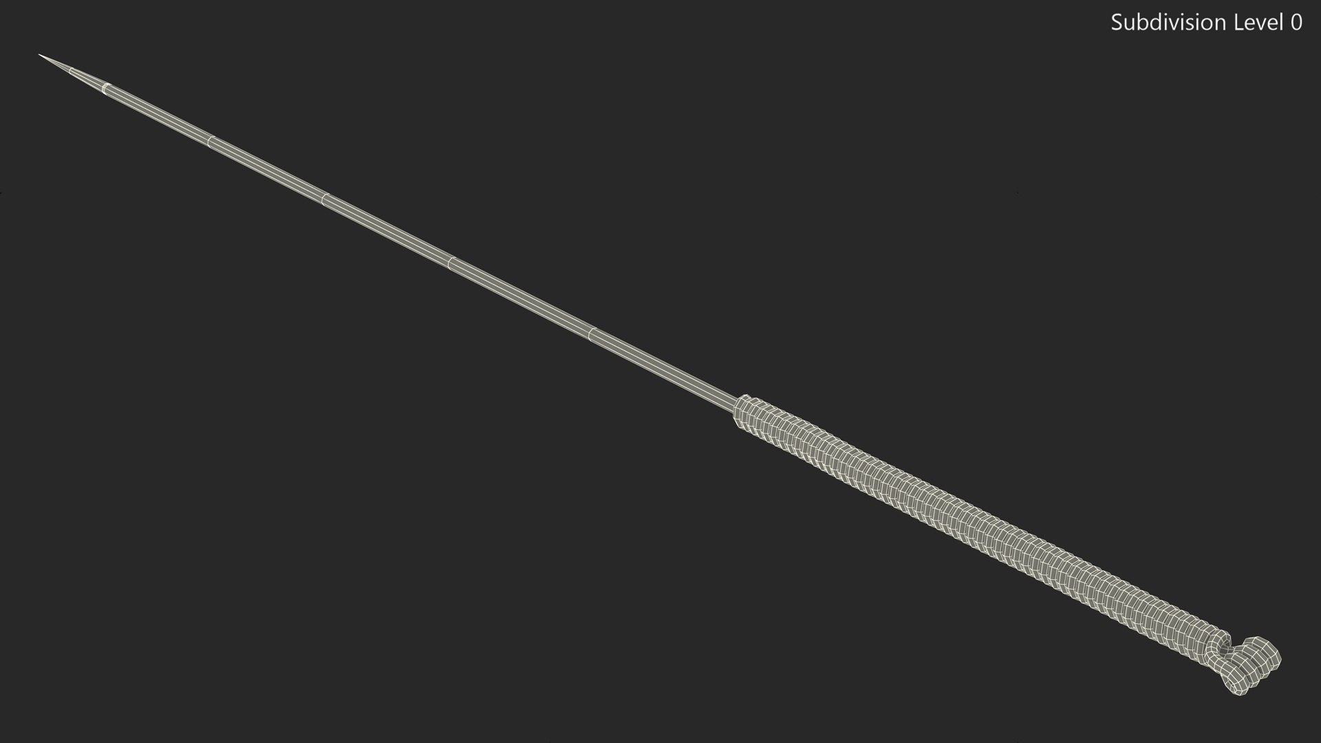 Long Acupuncture Needle Silver 3D Model - TurboSquid 2215121
