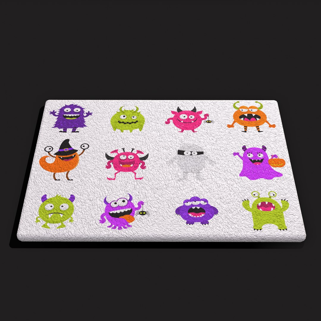 Halloween Monsters Decorative Mat 3D - TurboSquid 1806846