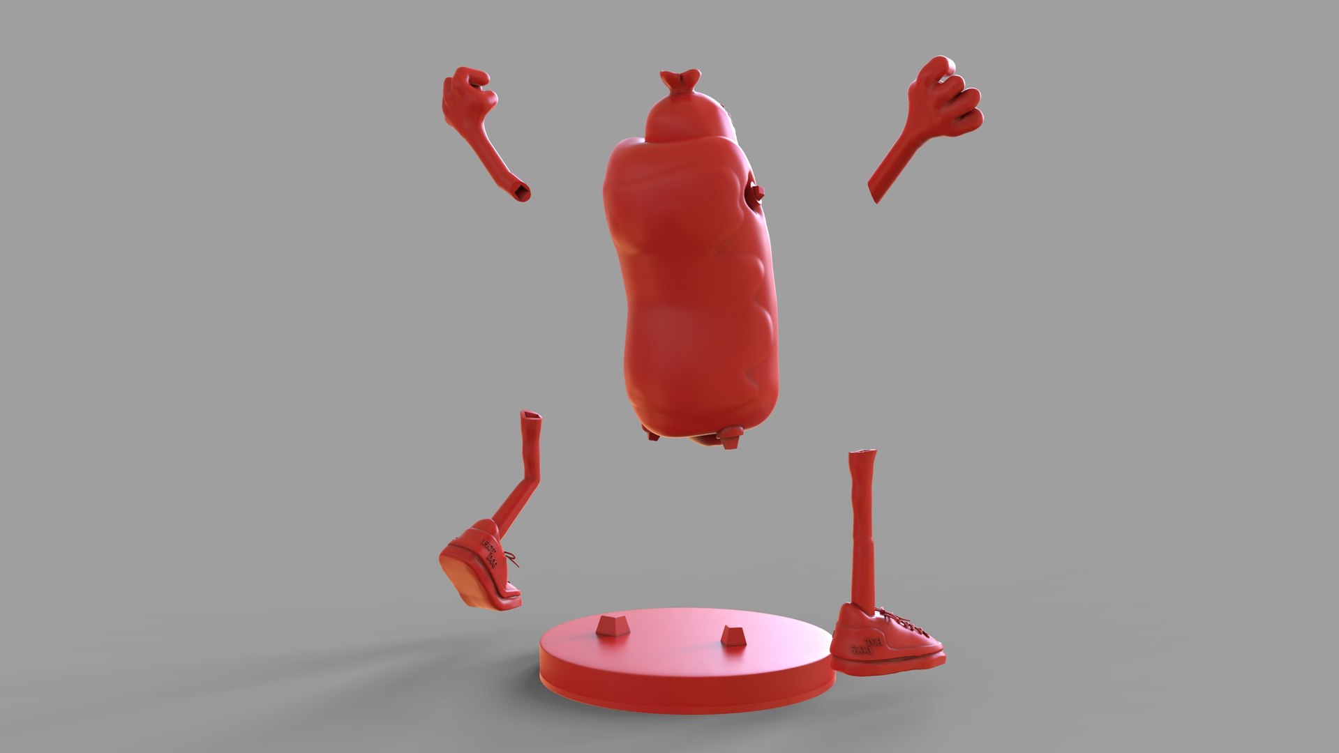 Excited Hot Dog Model - TurboSquid 2331026