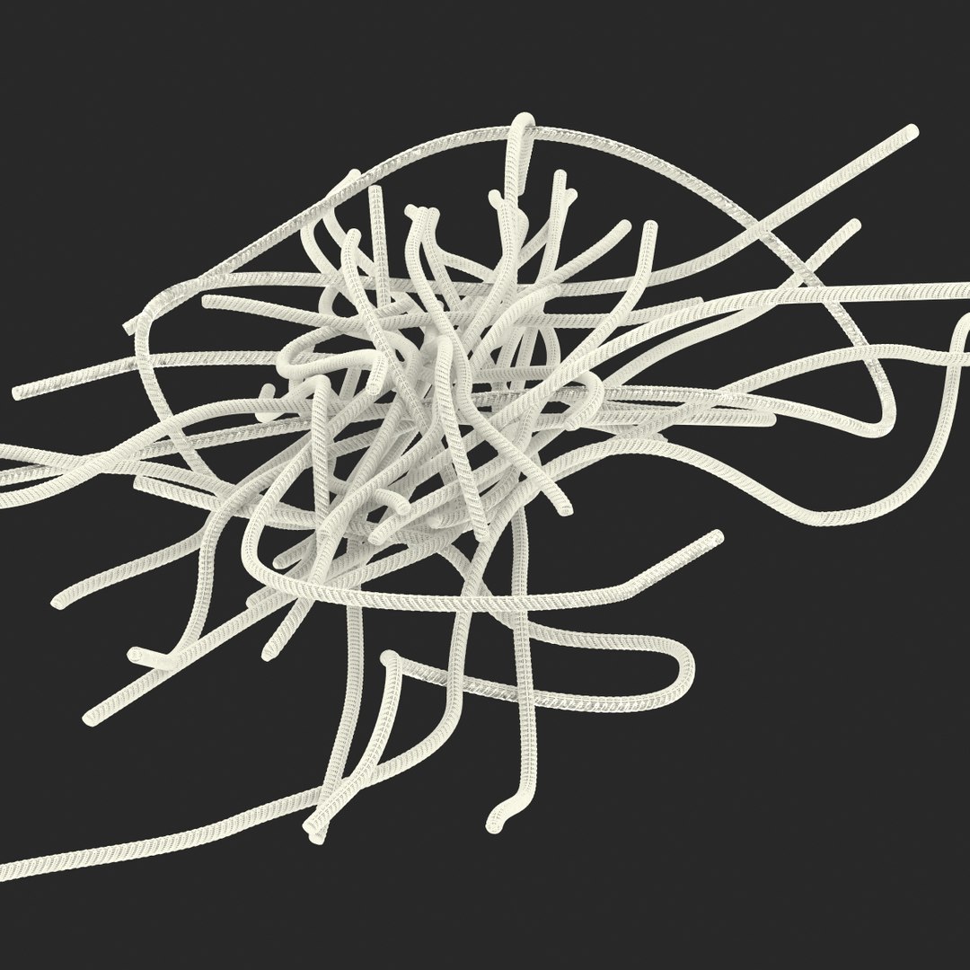 3d messy pile rusty rebar model