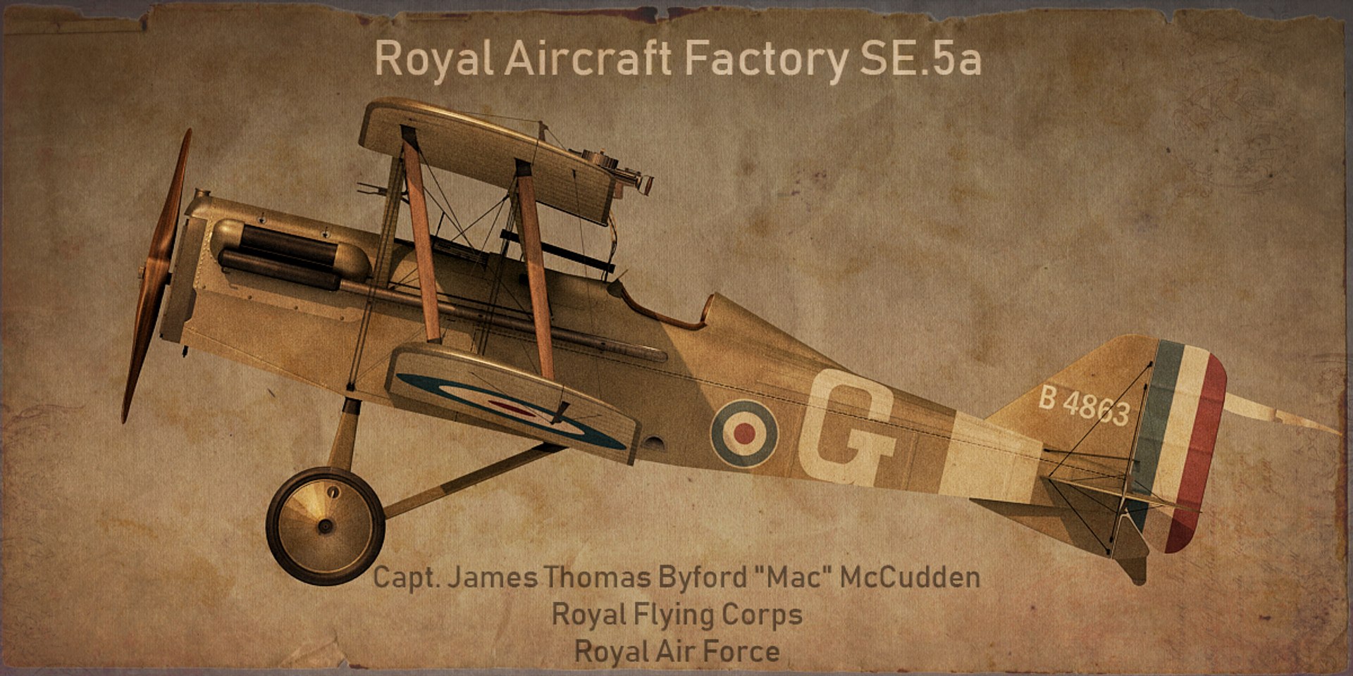 Royal Aircraft Se5a Mccudden 3D Model - TurboSquid 1384889