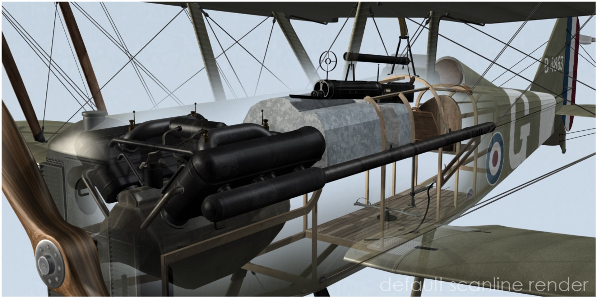 Royal aircraft se5a mccudden 3D model - TurboSquid 1384889