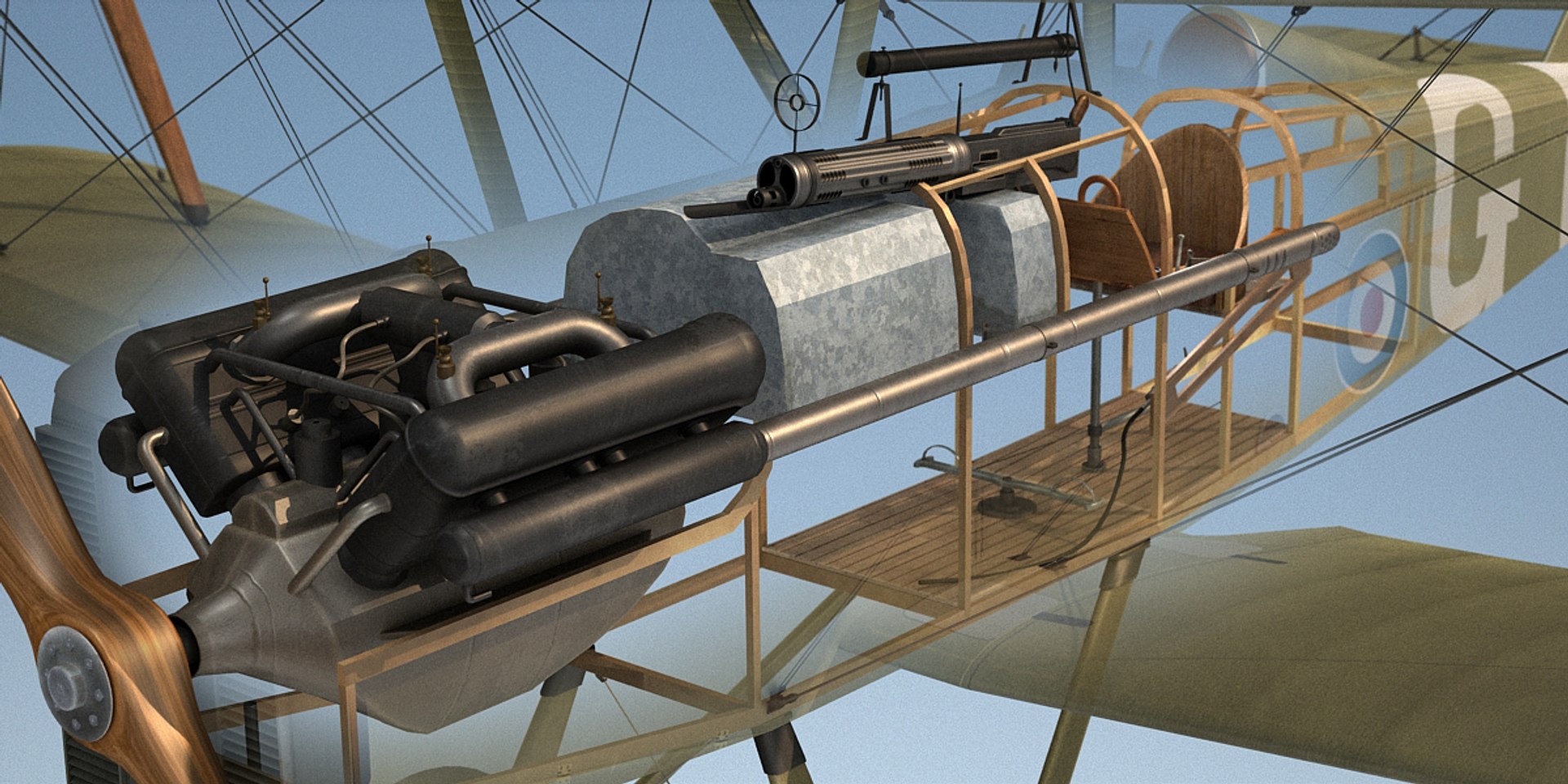 Royal aircraft se5a mccudden 3D model - TurboSquid 1384889