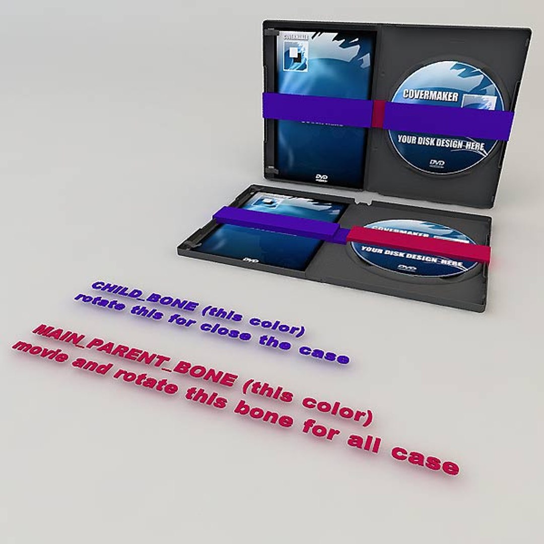 dvd case disk 3d model