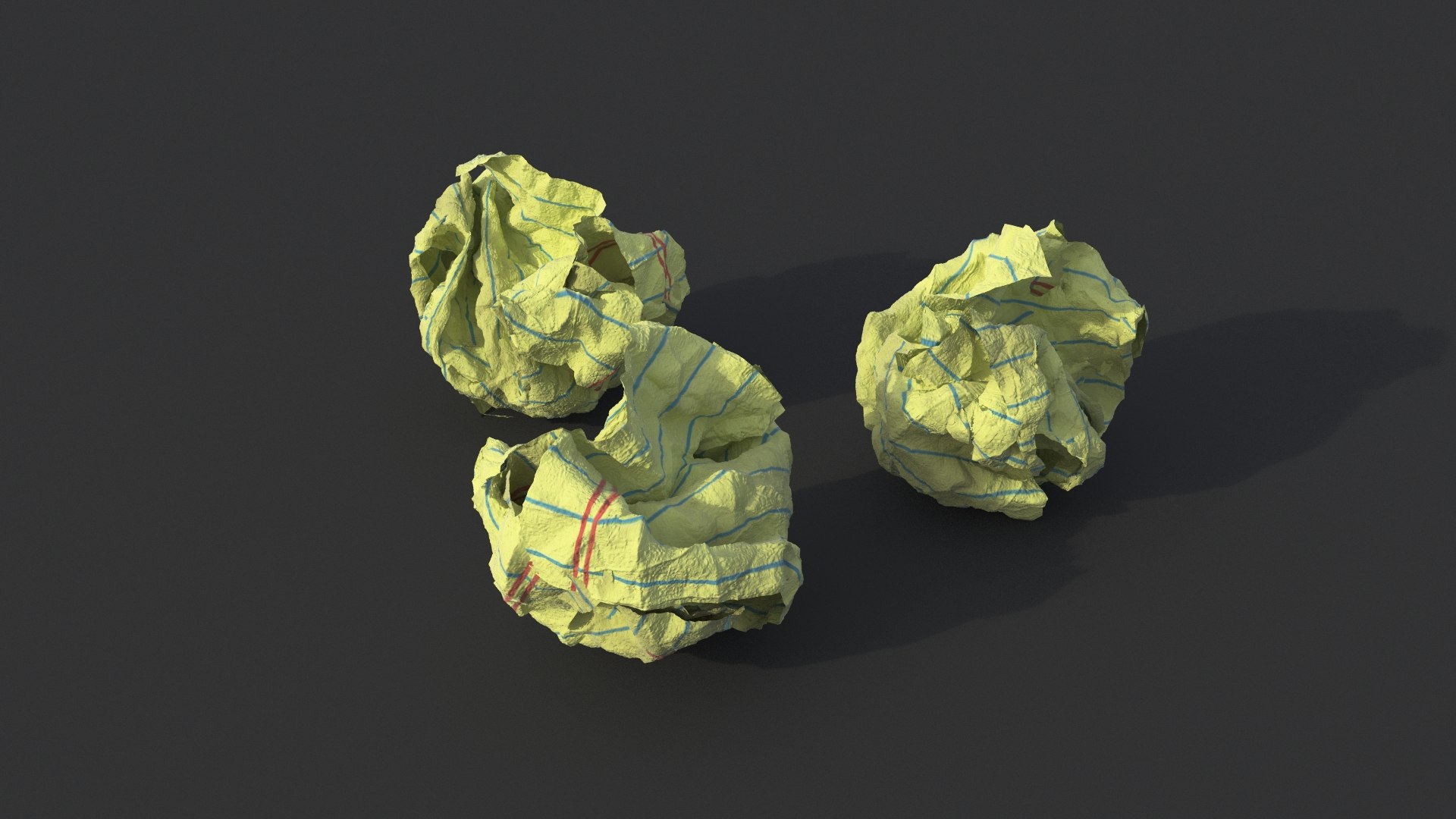Crumpled paper 3D model - TurboSquid 1510627