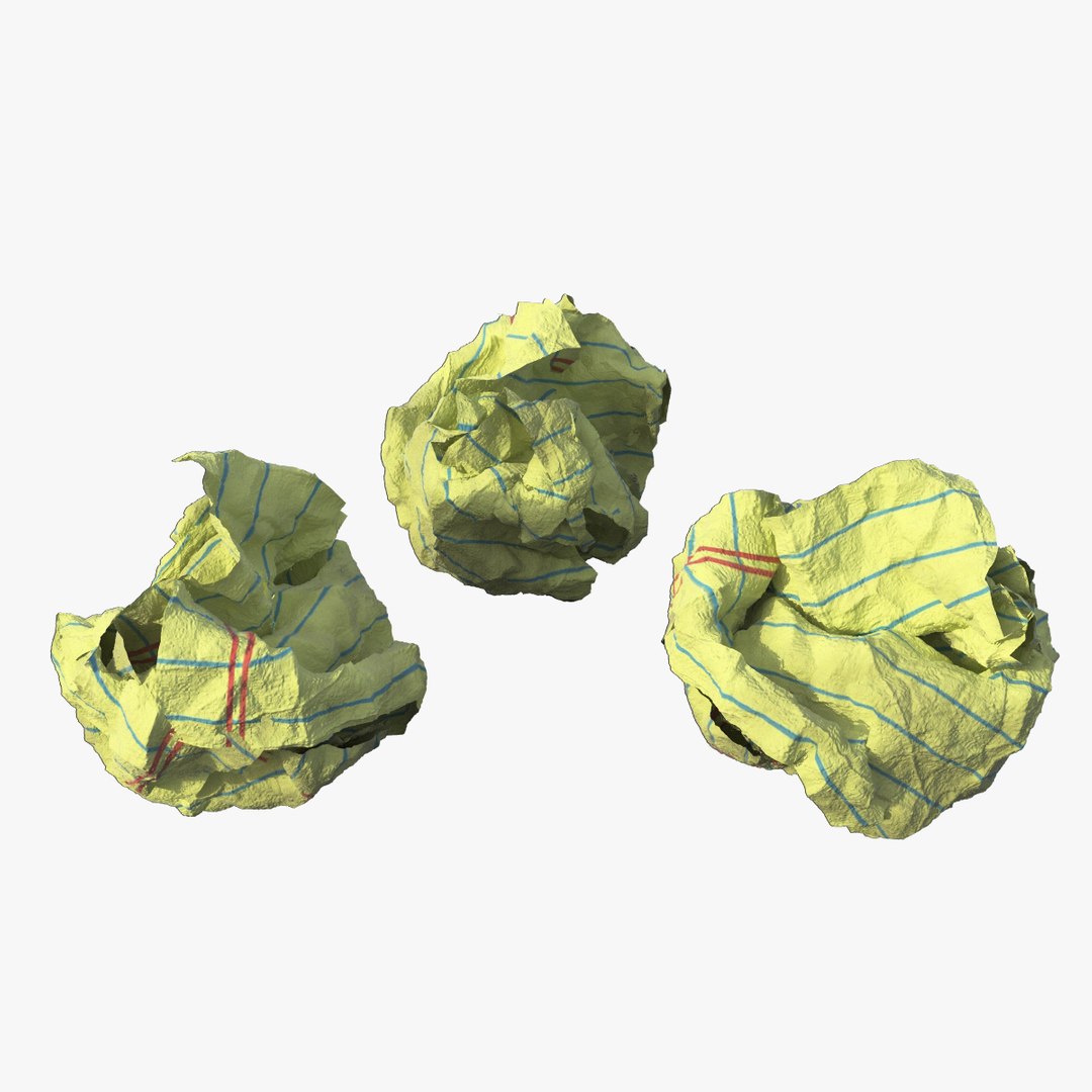Crumpled Paper 3D Model - TurboSquid 1510627