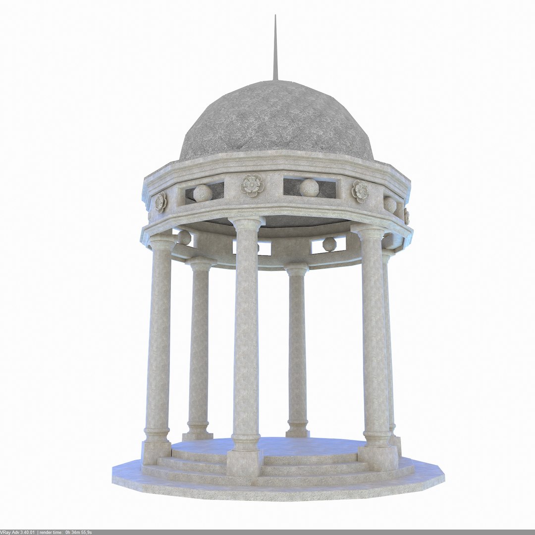 3d classic rotunda gazebo