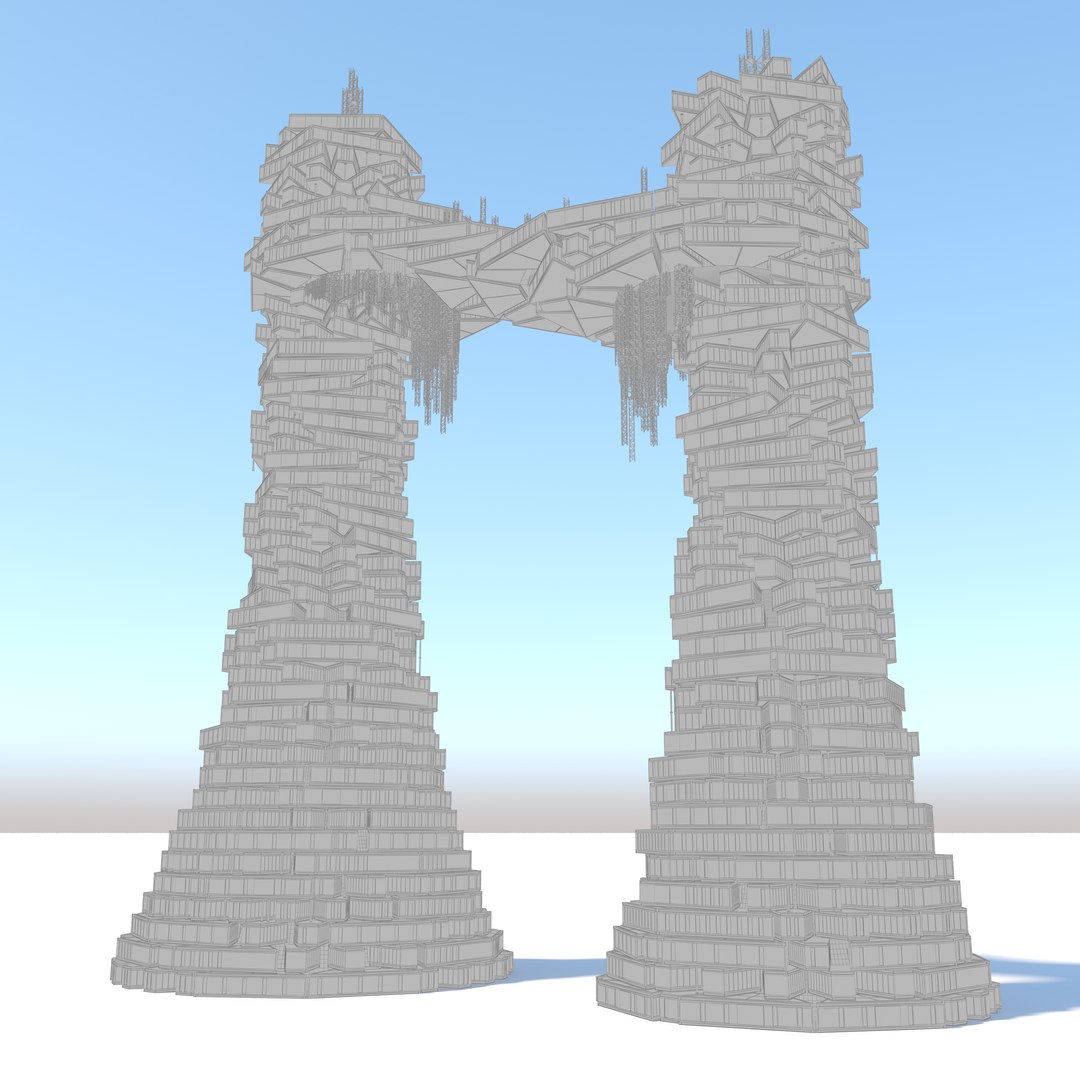 Mega Building - Container Style 03 3D Model - TurboSquid 1841016