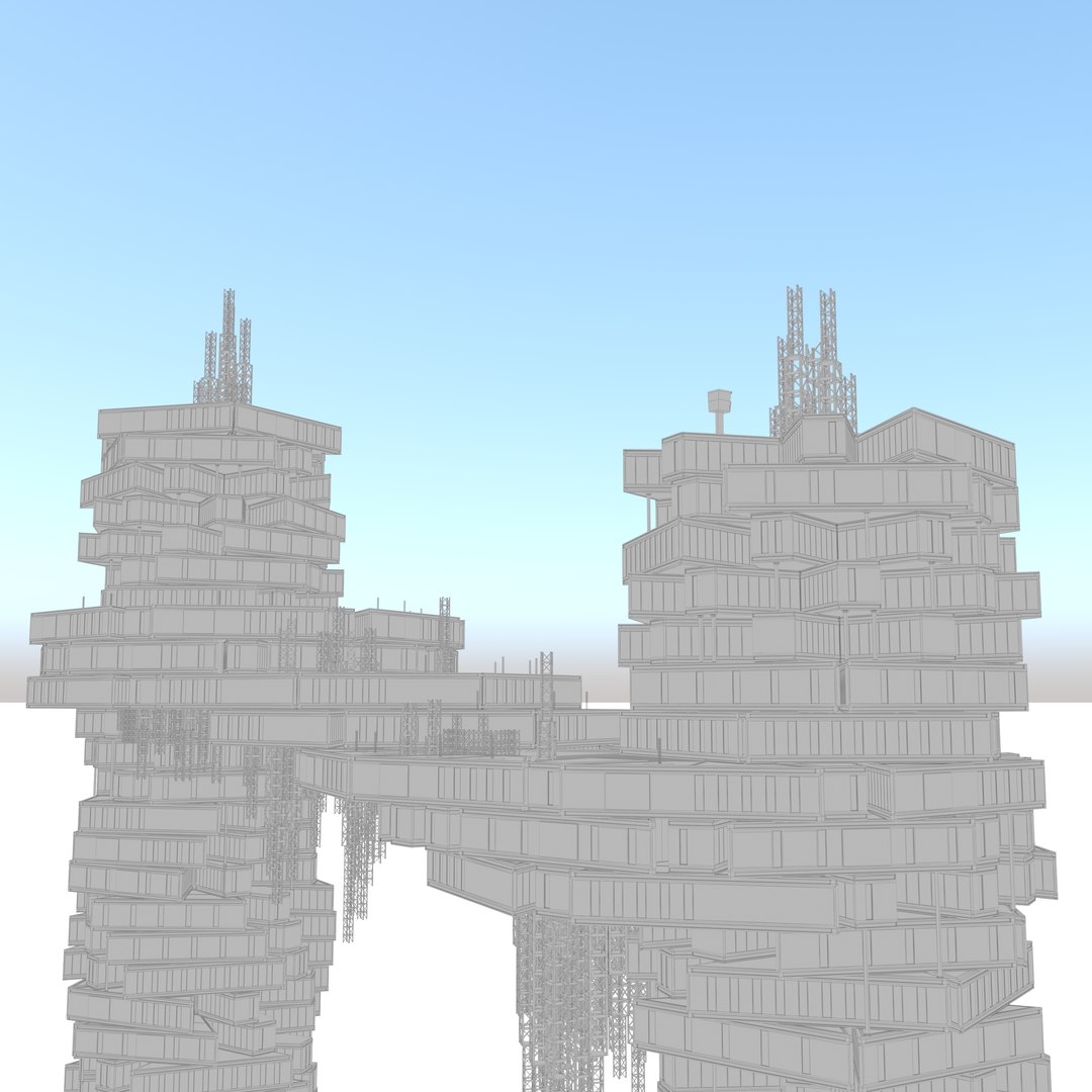 Mega Building - Container Style 03 3D Model - TurboSquid 1841016