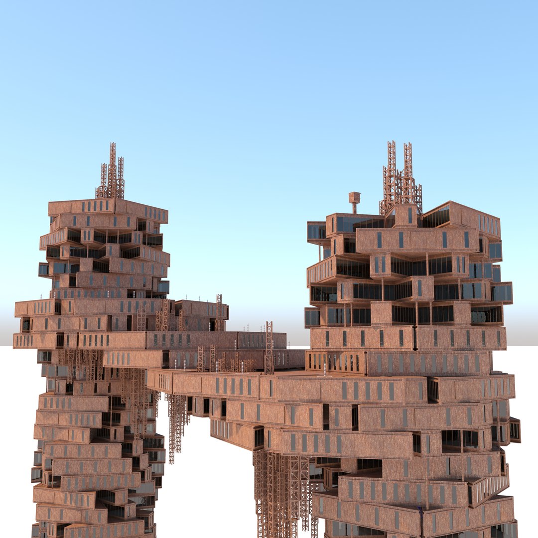 Mega Building - Container Style 03 3D Model - TurboSquid 1841016