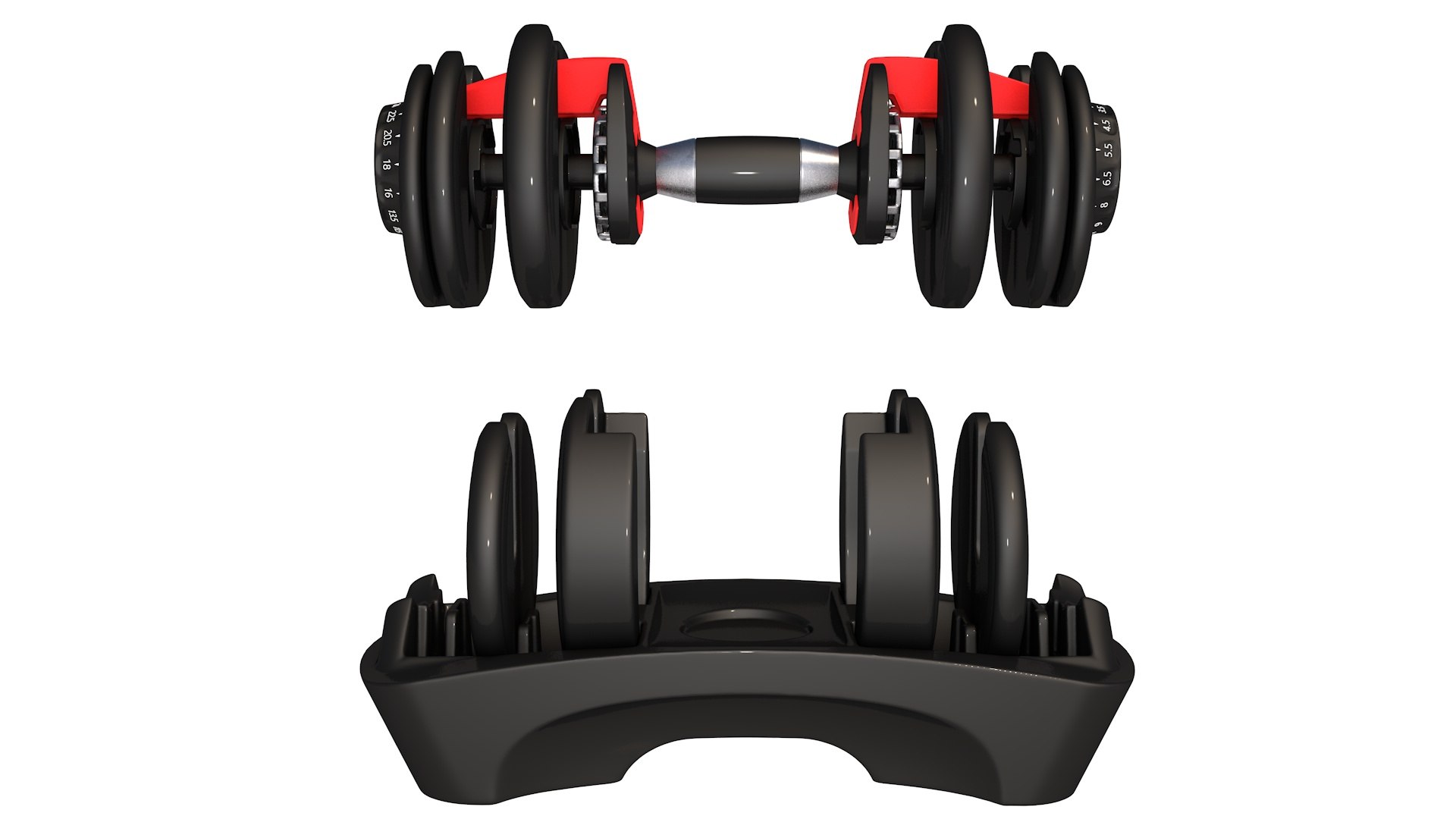 Bowflex Dumbbells 3d 3D Model - TurboSquid 1719842
