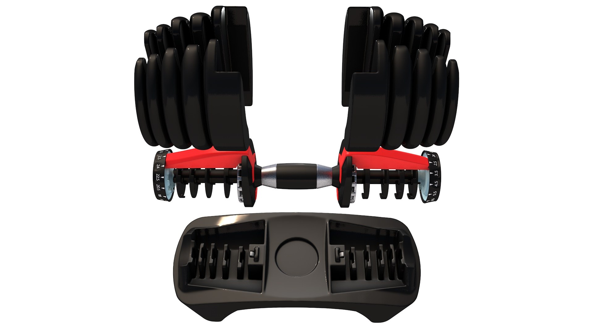 Bowflex Dumbbells 3d 3D Model - TurboSquid 1719842