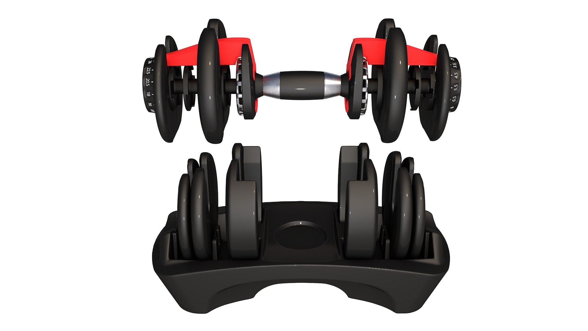 Bowflex Dumbbells 3d 3D Model - TurboSquid 1719842