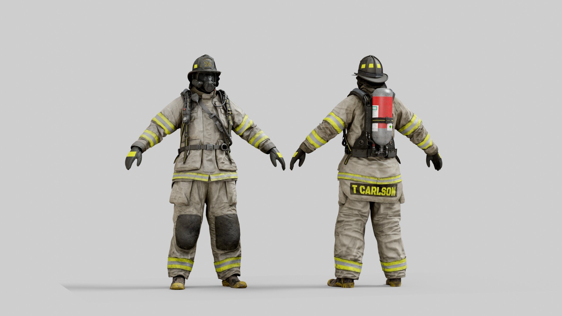 FIREFIGHTER Modern USA RIGGED Model - TurboSquid 1916336