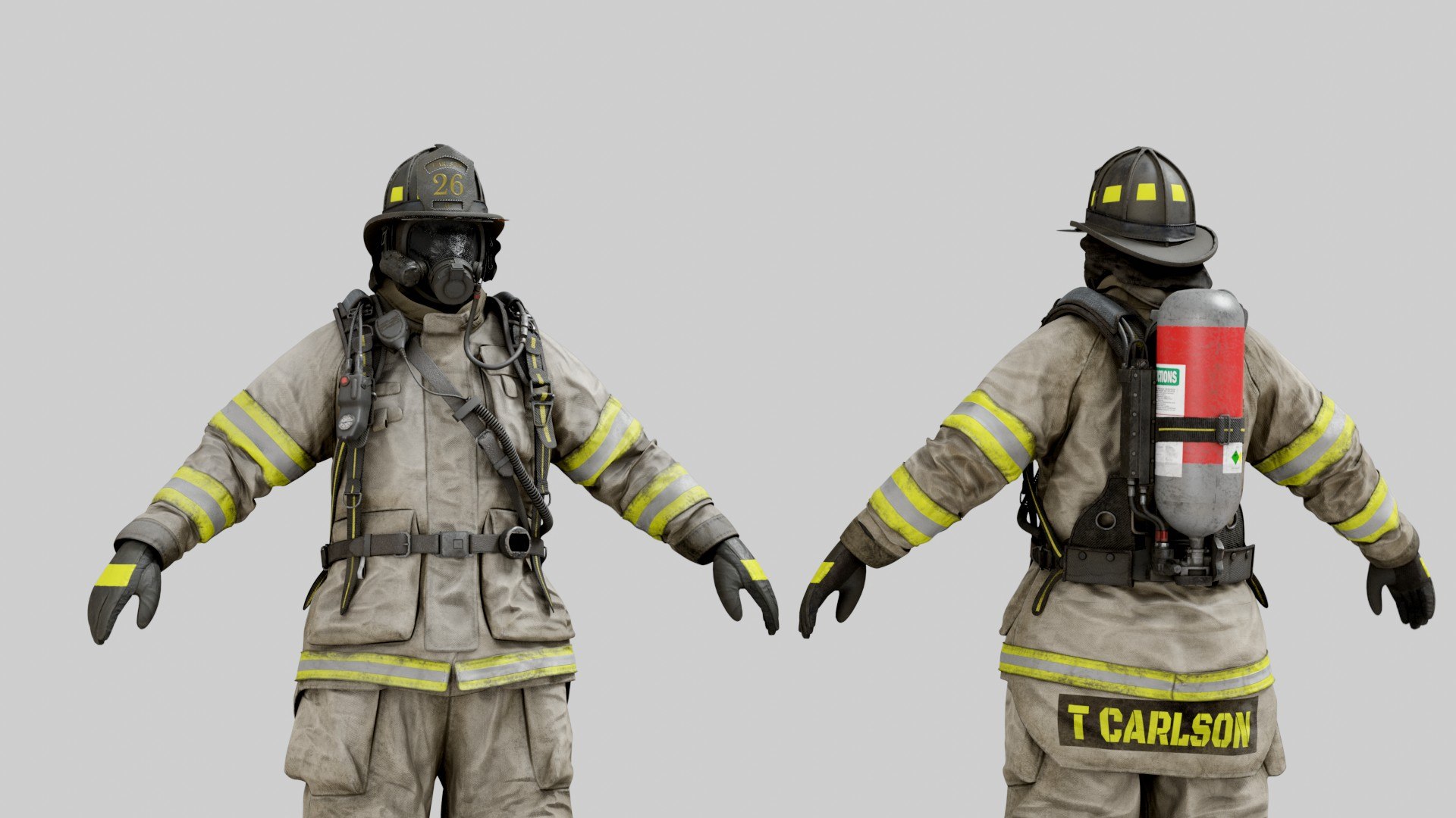 FIREFIGHTER Modern USA RIGGED Model - TurboSquid 1916336