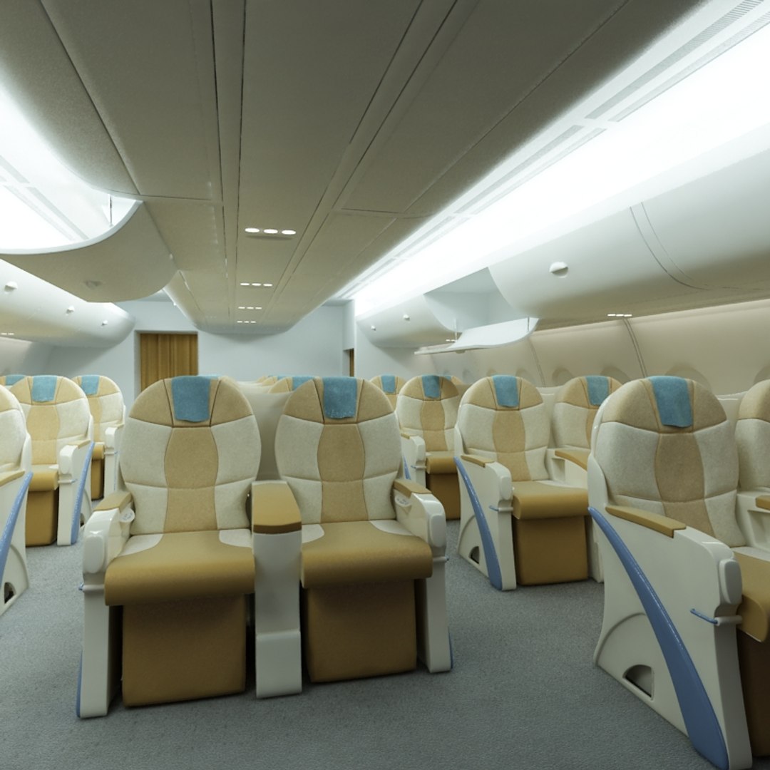 3d Model Airbus Business Class Interior