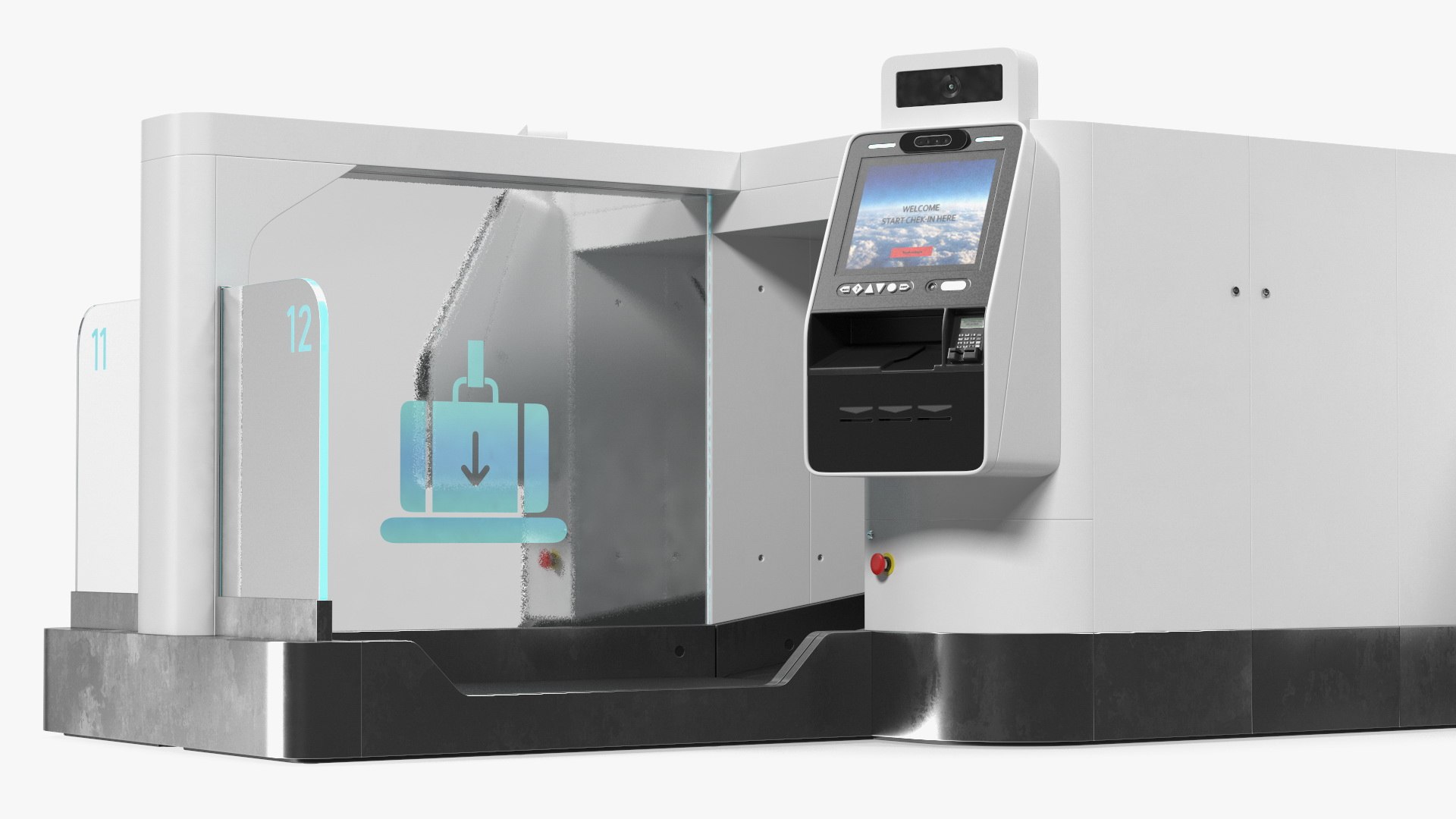 3D model Airport Smart Check In Service Rigged - TurboSquid 2160535