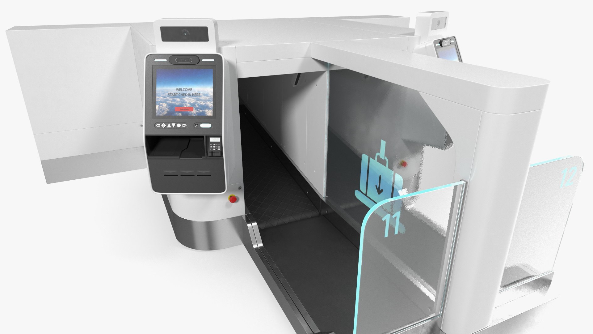 3D model Airport Smart Check In Service Rigged - TurboSquid 2160535