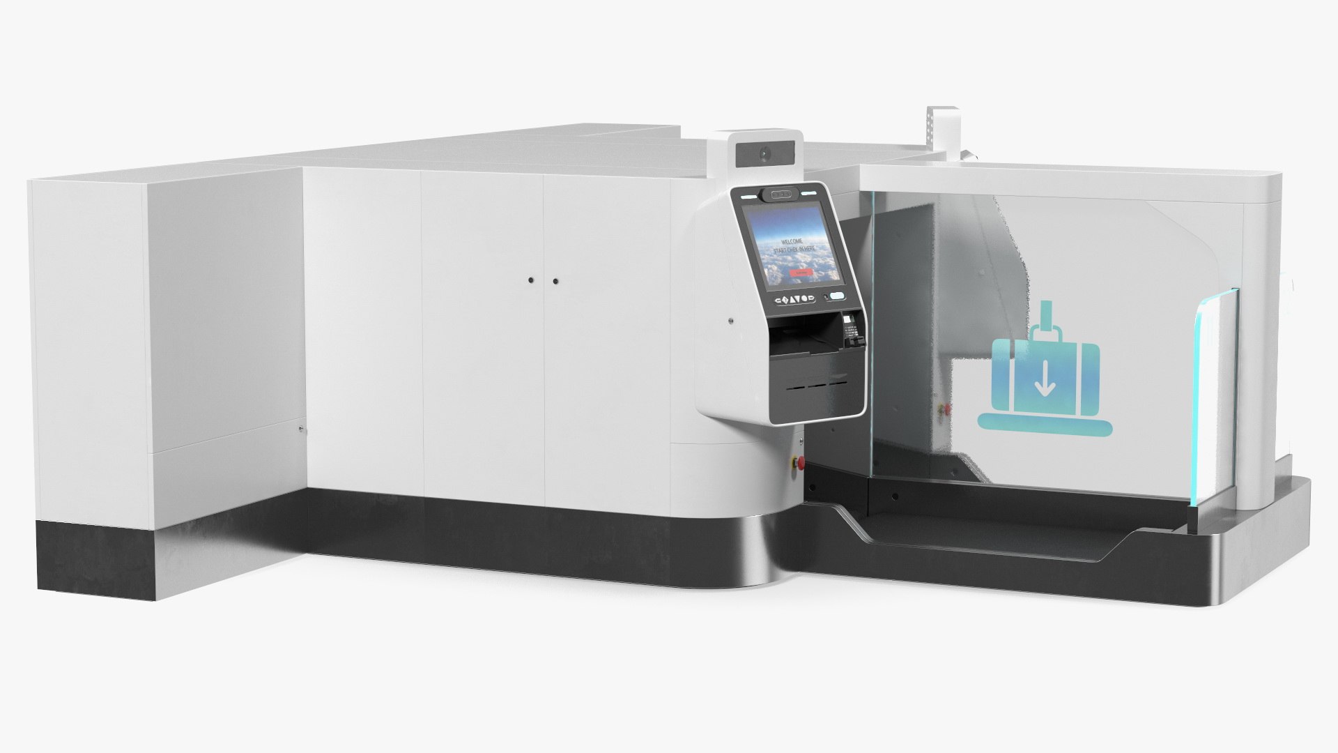 3D Model Airport Smart Check In Service Rigged - TurboSquid 2160535