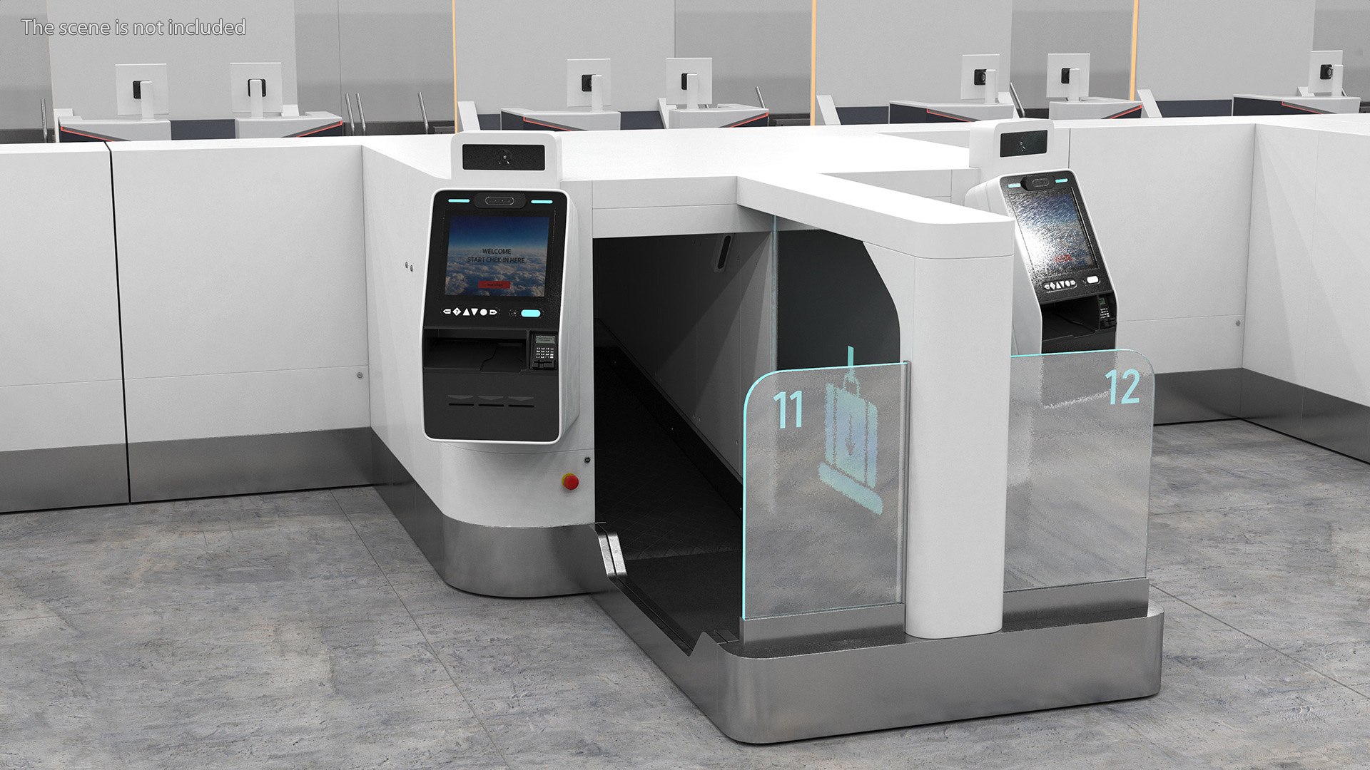 3D Model Airport Smart Check In Service Rigged - TurboSquid 2160535