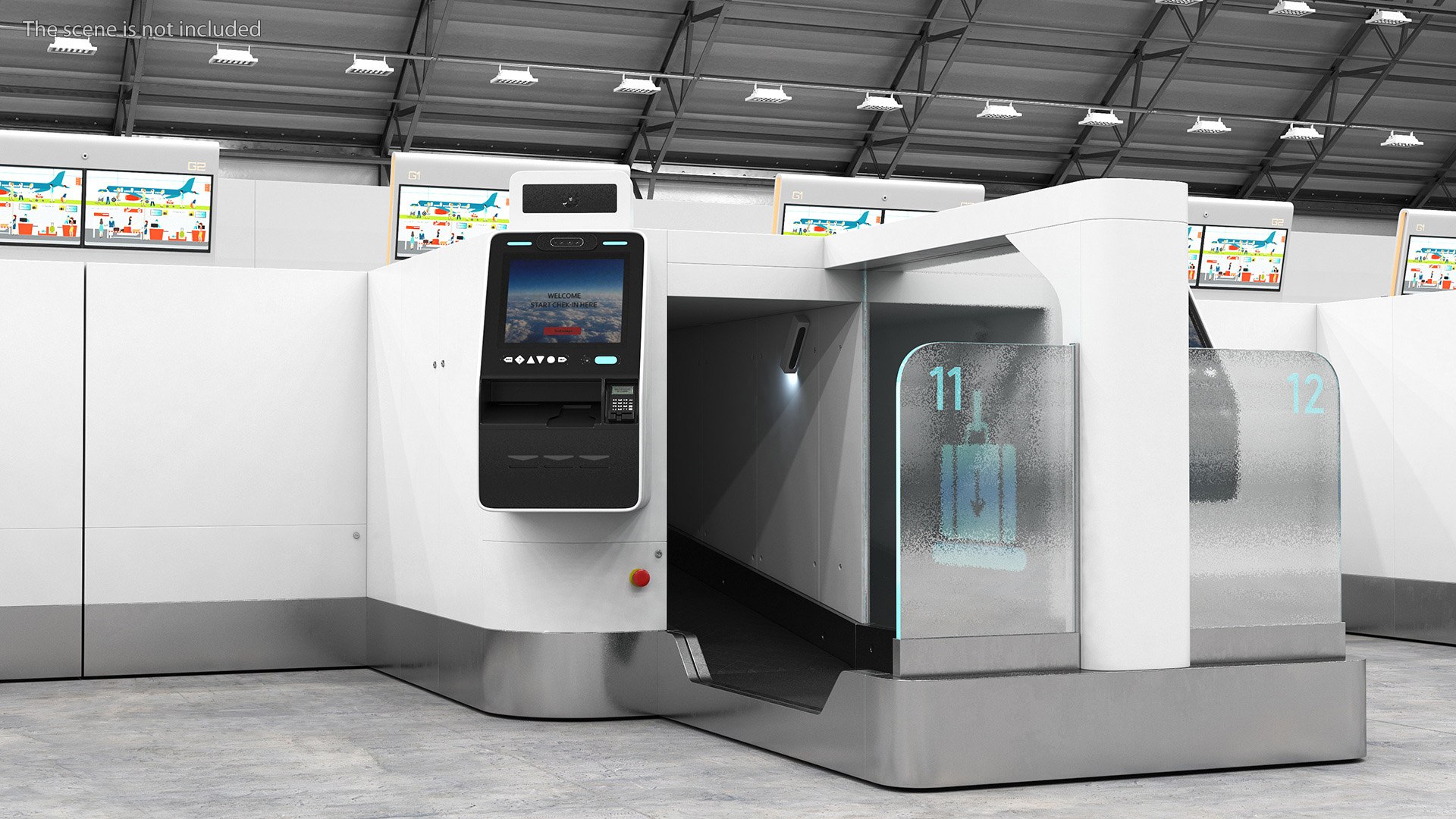 3D Model Airport Smart Check In Service Rigged - TurboSquid 2160535