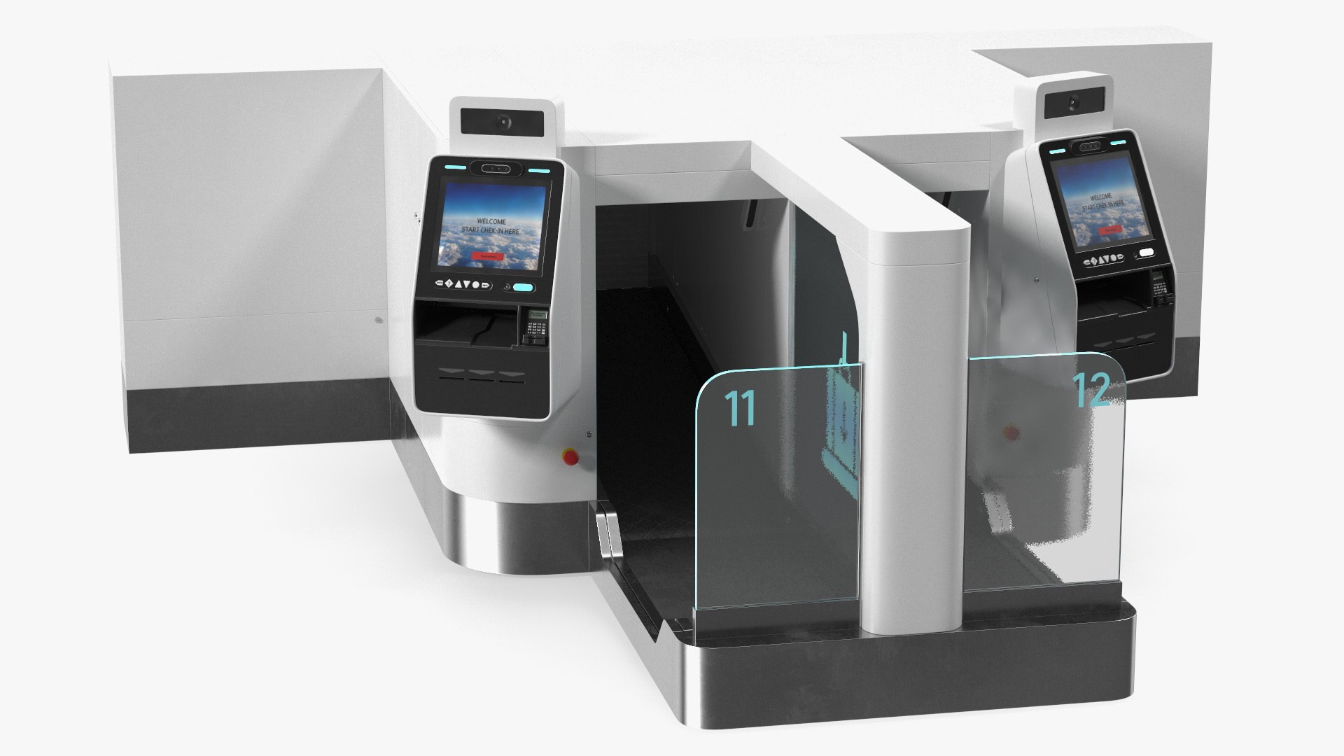 3D model Airport Smart Check In Service Rigged - TurboSquid 2160535