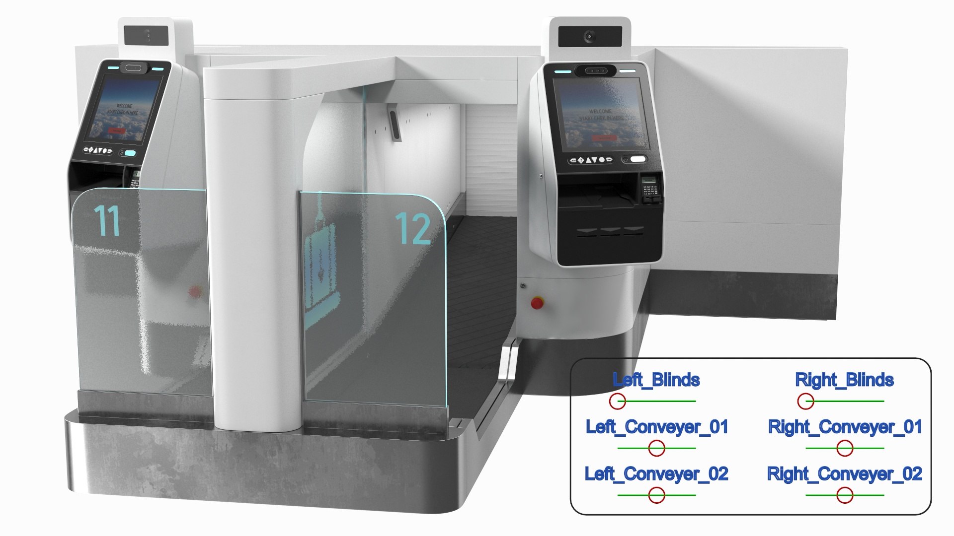 3D Model Airport Smart Check In Service Rigged - TurboSquid 2160535