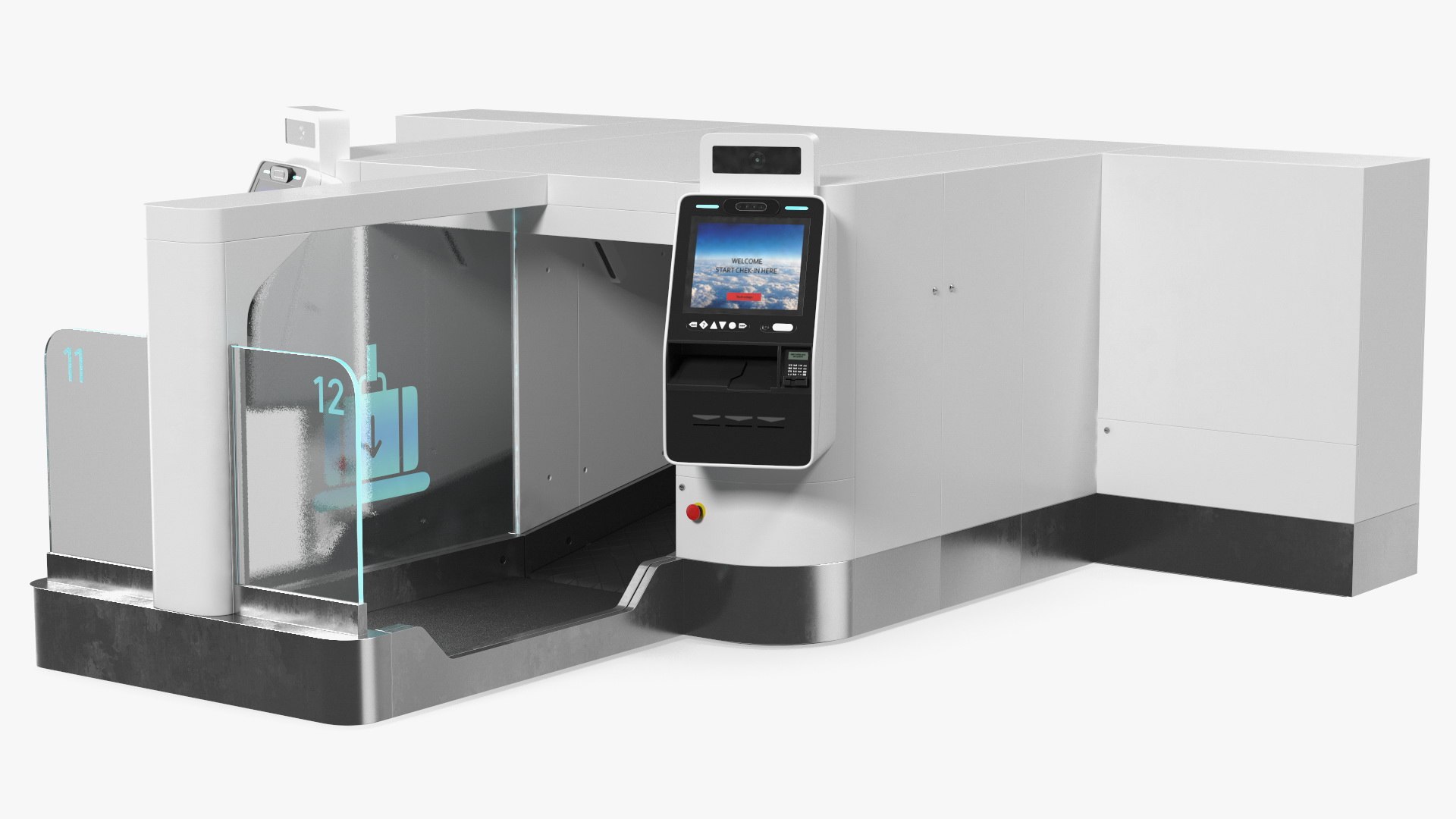3D Model Airport Smart Check In Service Rigged - TurboSquid 2160535