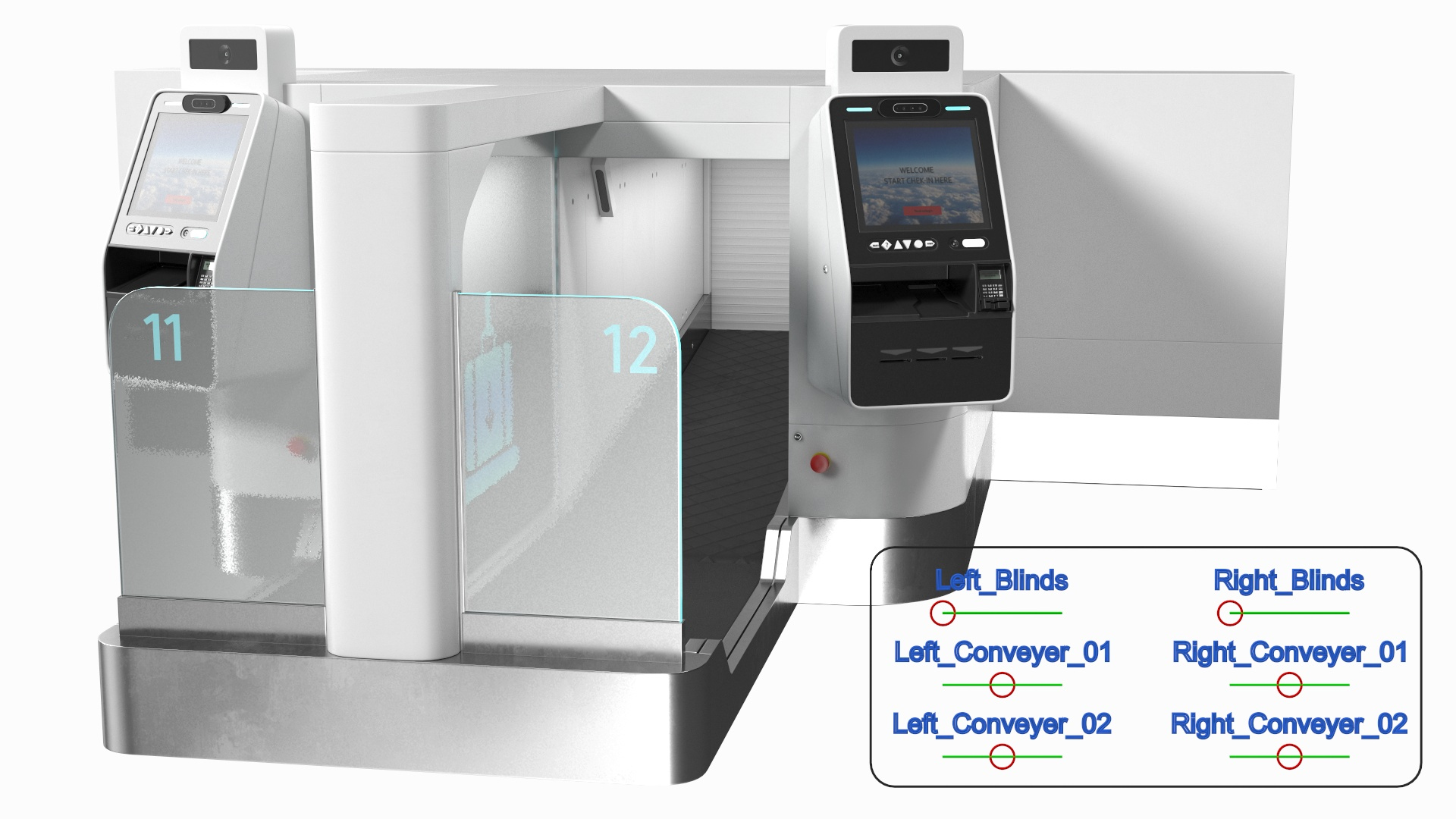 3D Model Airport Smart Check In Service Rigged - TurboSquid 2160535