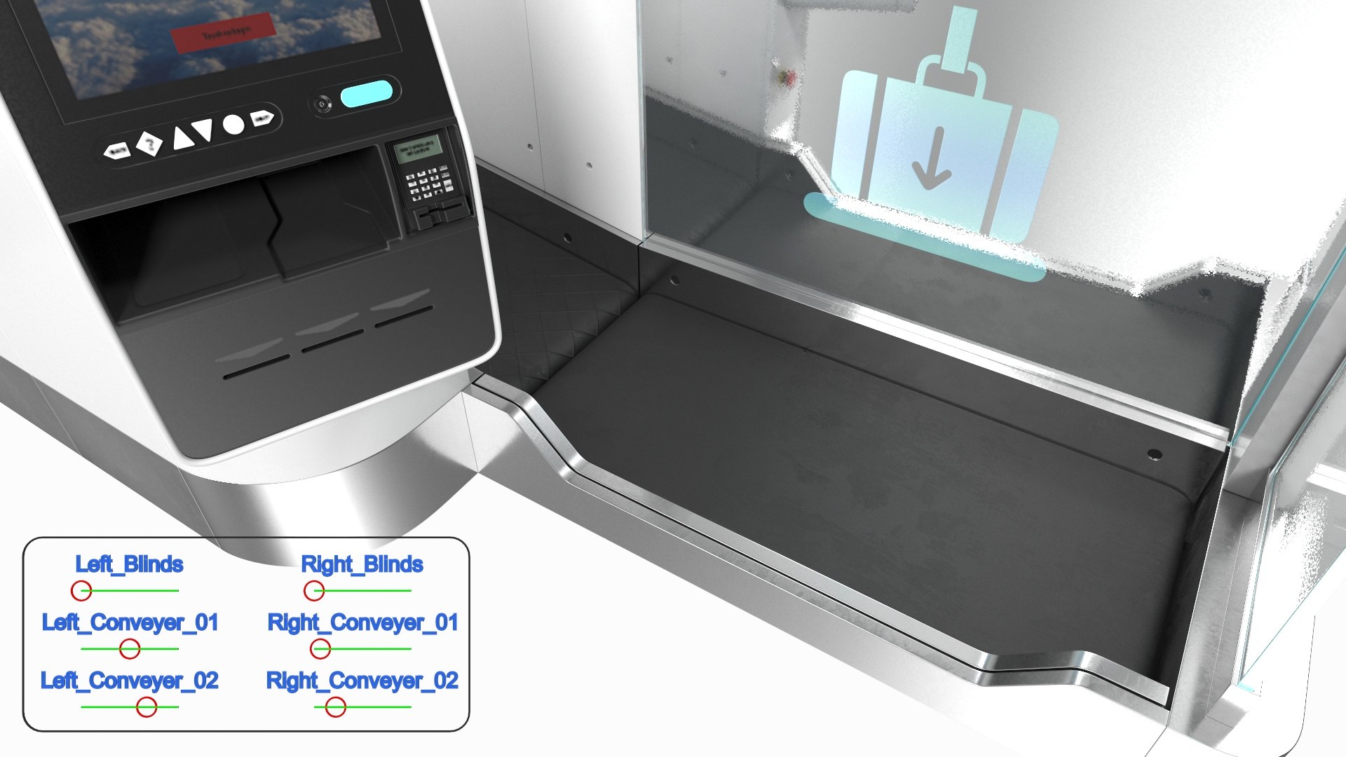 3D Model Airport Smart Check In Service Rigged - TurboSquid 2160535