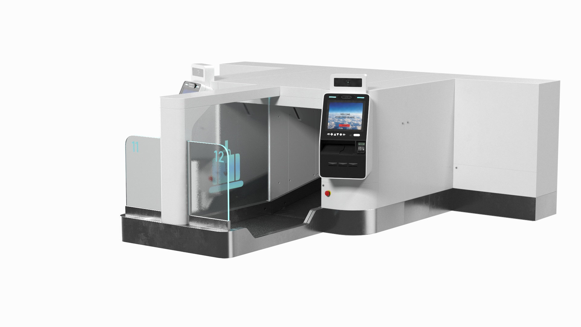 3D Model Airport Smart Check In Service Rigged - TurboSquid 2160535
