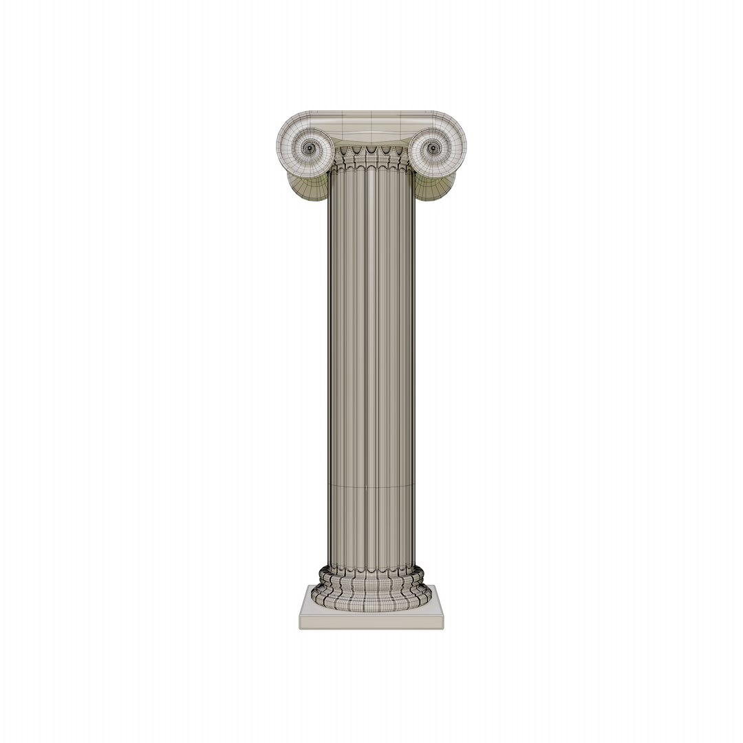 3D Ionic Column - TurboSquid 1644312