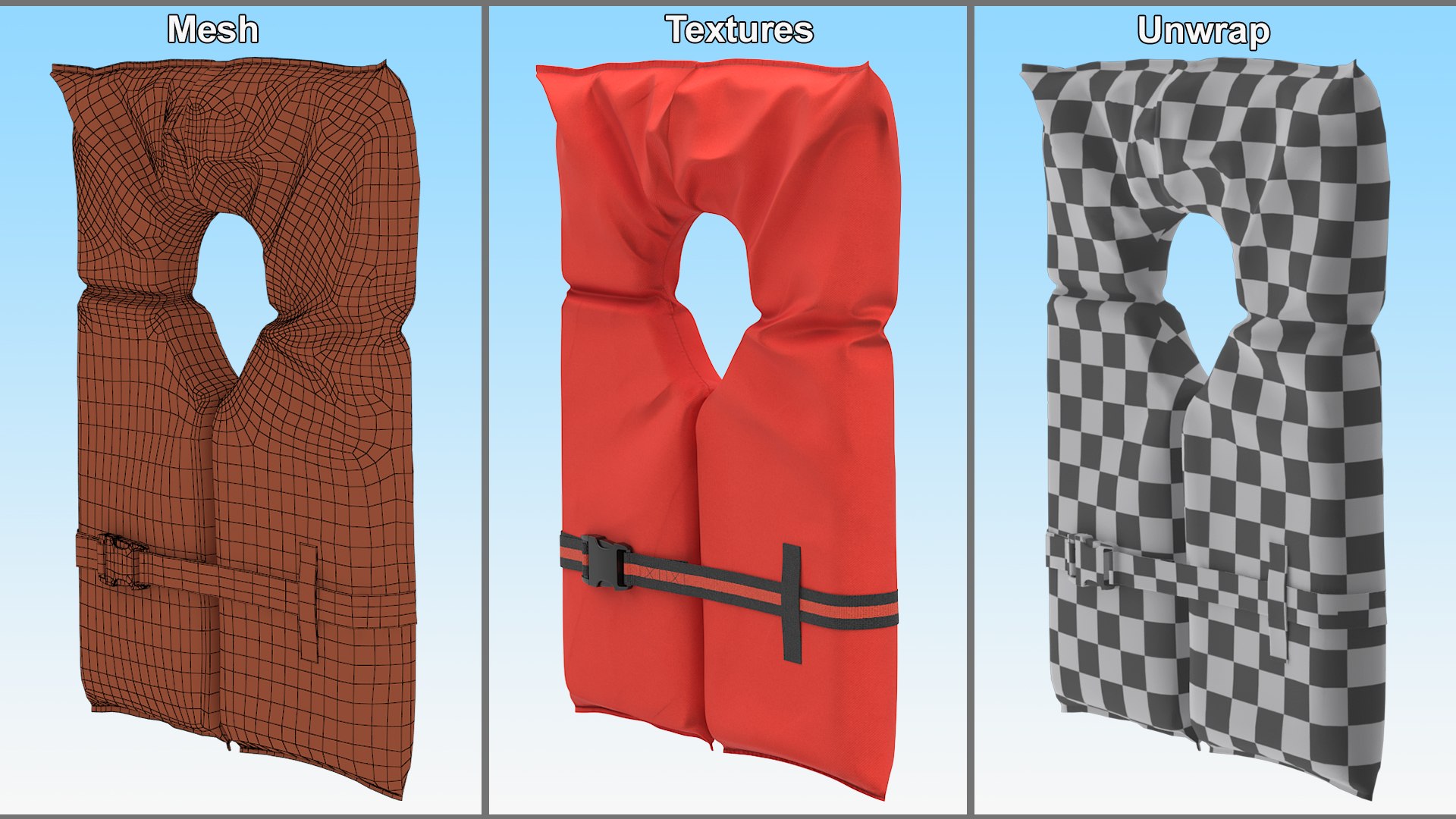3D Life Jacket Vest Model - TurboSquid 2410508