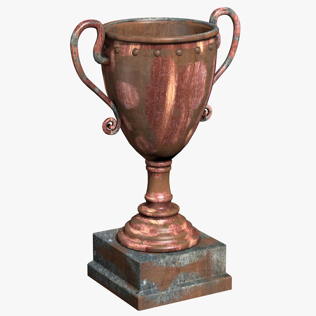 3d model rusty trophy