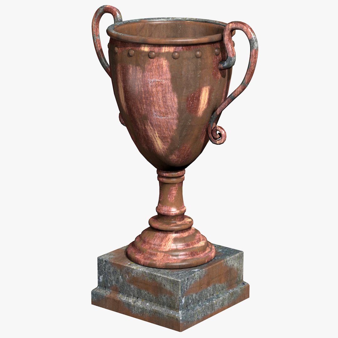 3d model rusty trophy