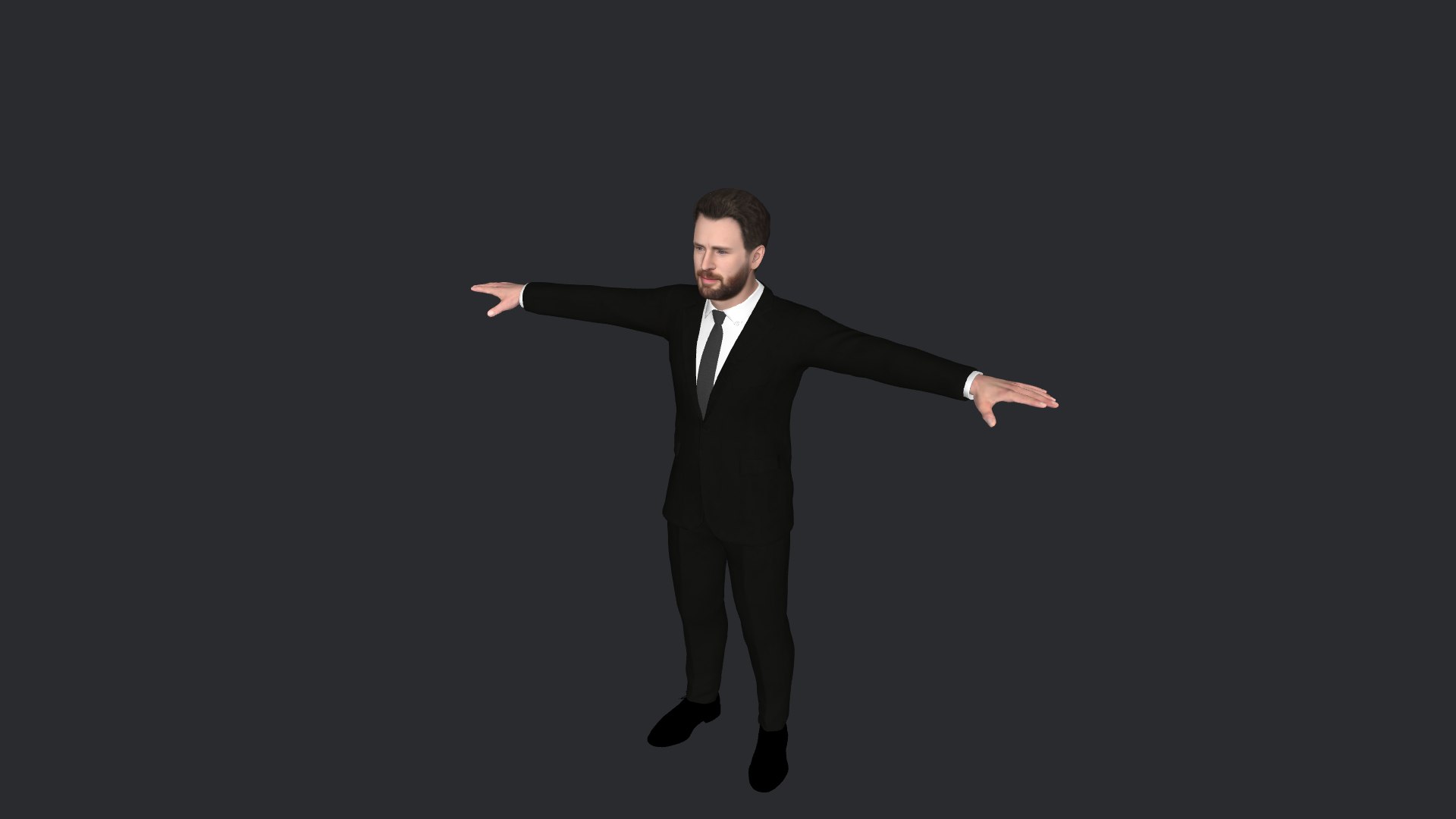 Chris Evans Hyper Realistic Full Body Fully Rigged 3D Character 3D Model - TurboSquid 2120110