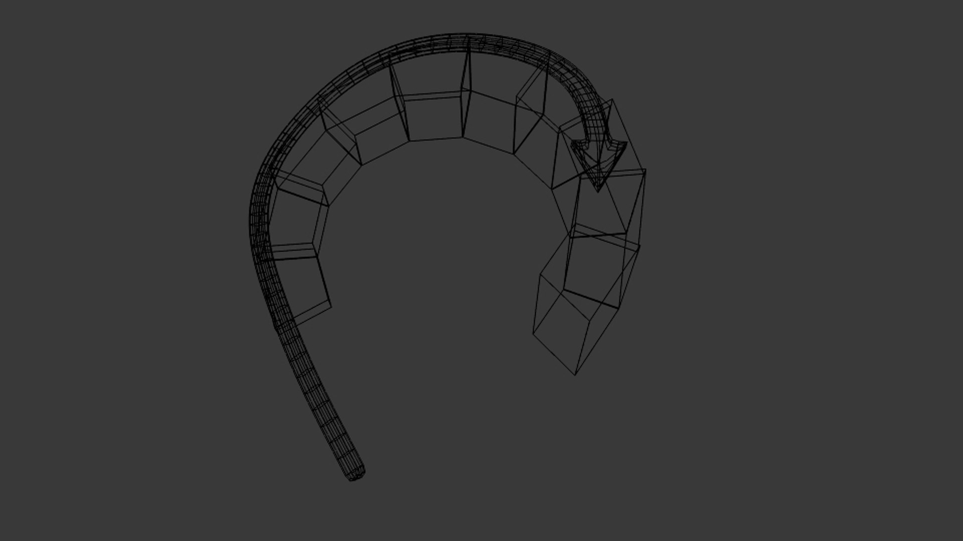 arrow curve graph 3d model