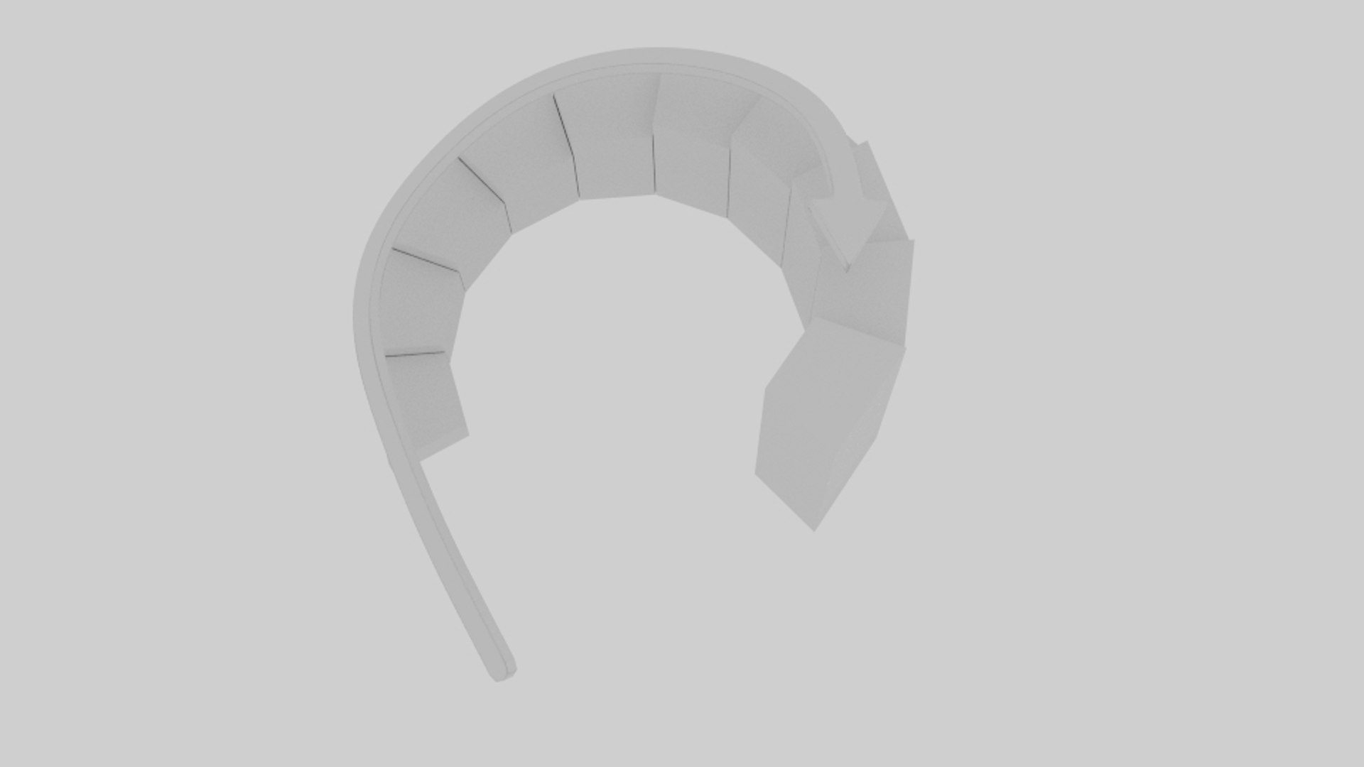 arrow curve graph 3d model